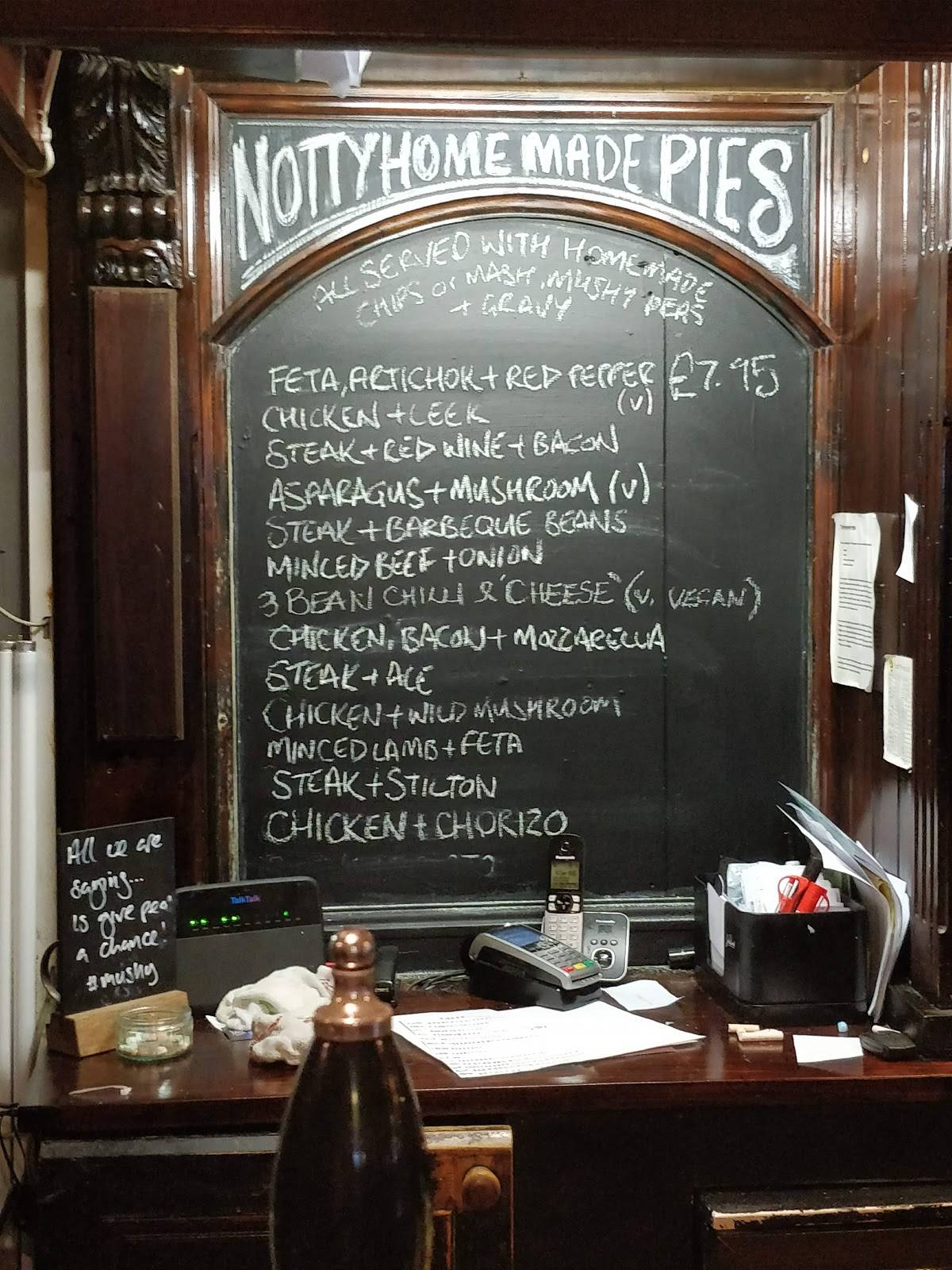 Menu at Nottingham House pub & bar, Sheffield