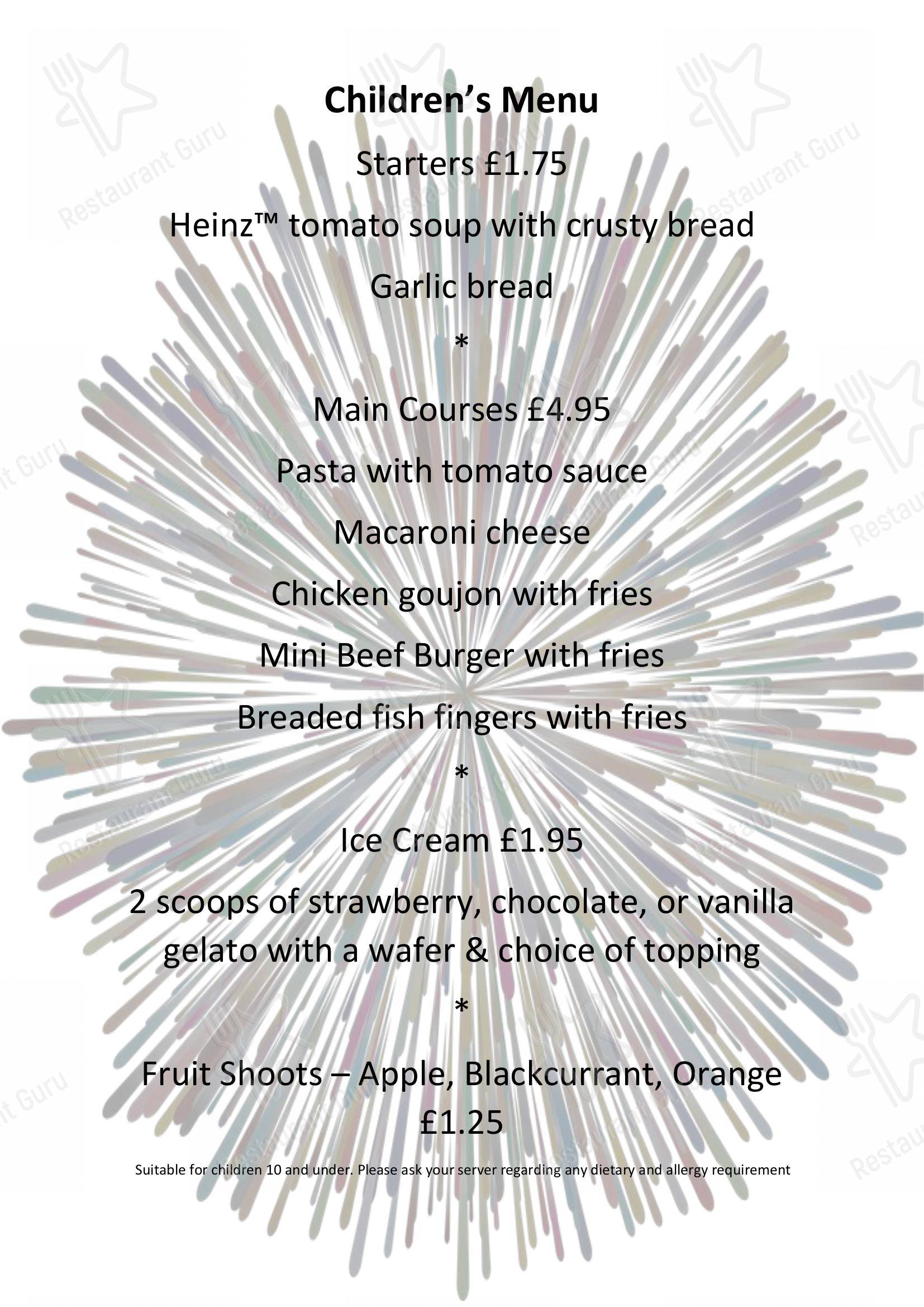 Menu at Old Aberlady Inn pub & bar, Aberlady