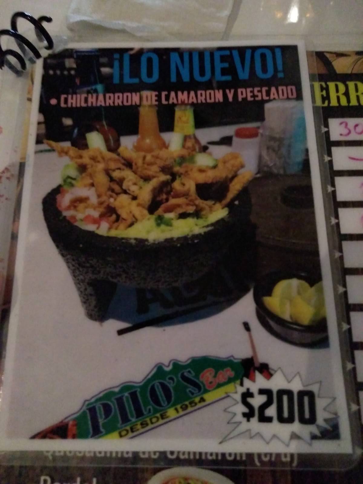 Carta de Pilos Bar, Guadalupe, Juan Zuazua 204