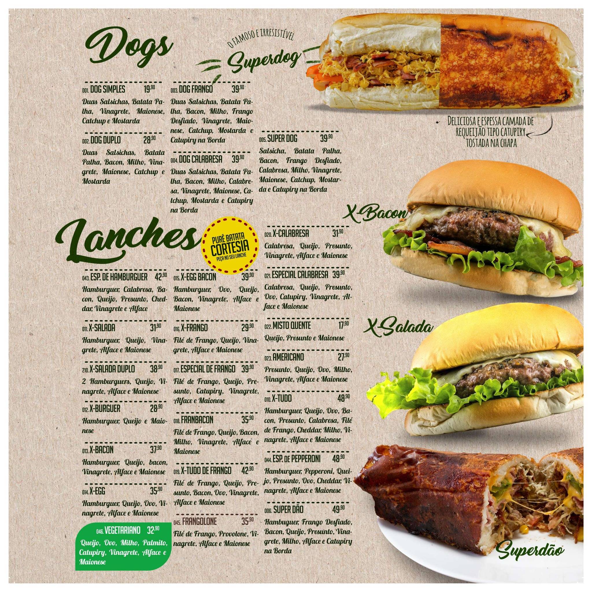 Menu em Super Dão pub & Bar, Piracicaba