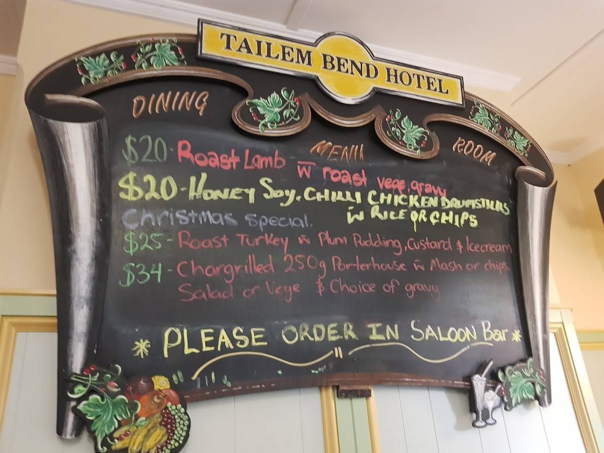 Menu at Tailem Bend Hotel - Liquor Legends pub & bar, Tailem Bend
