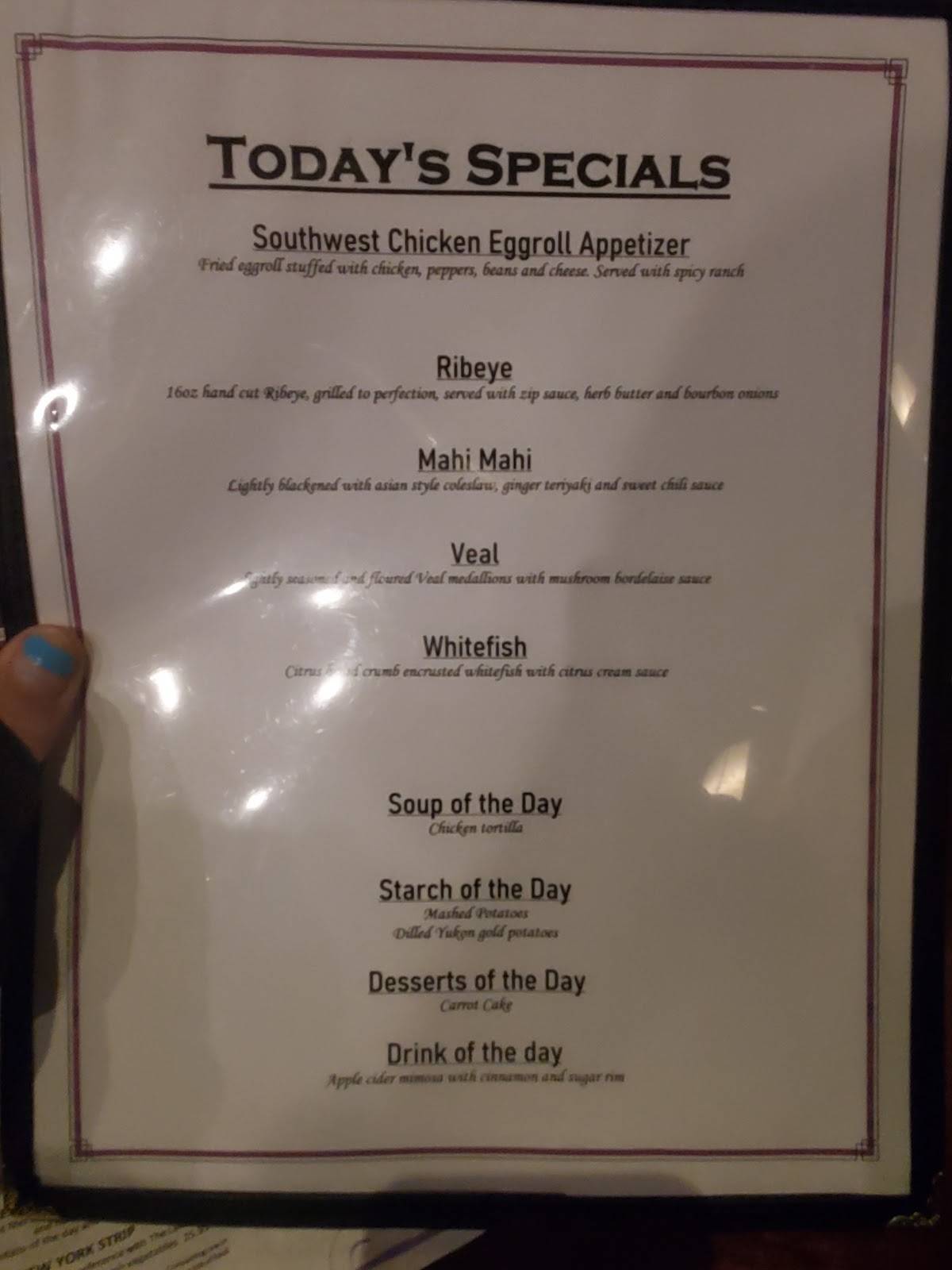 Menu at The Lakes Bar & Grille, Commerce Charter Township