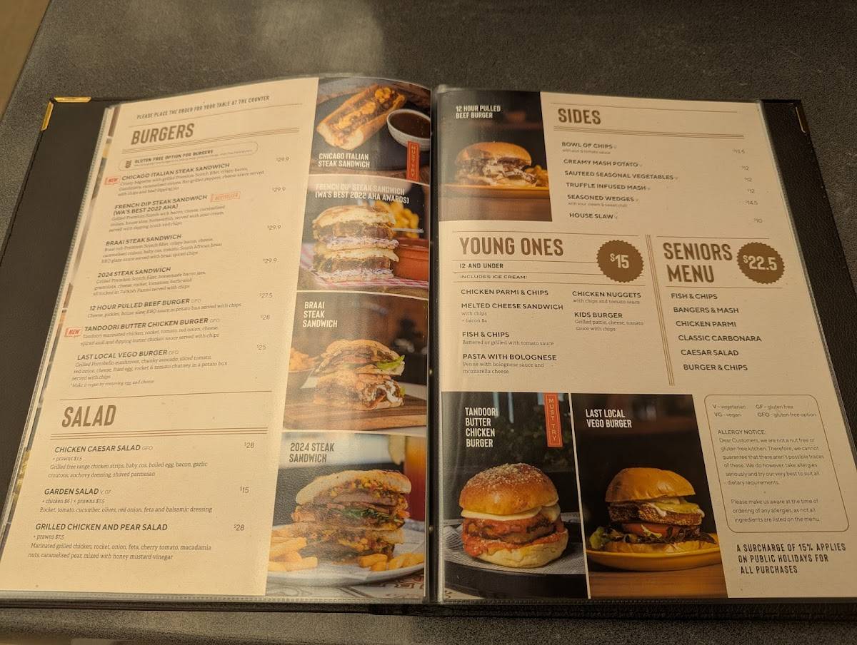 Menu at The Last Local pub & bar, Canning Vale