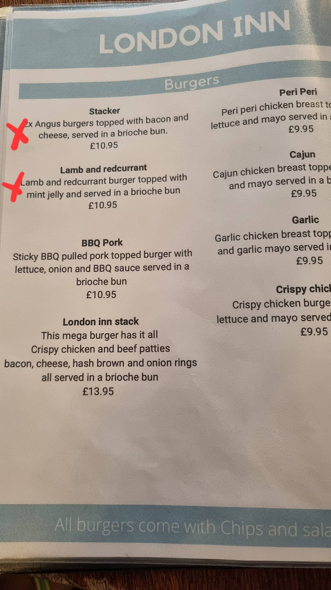 Menu at The London Inn pub & bar, Okehampton