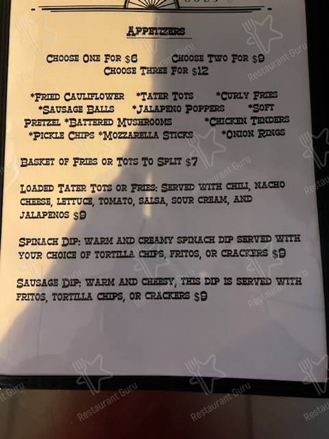 Menu at The Long Branch Saloon & Grill pub & bar, Newport