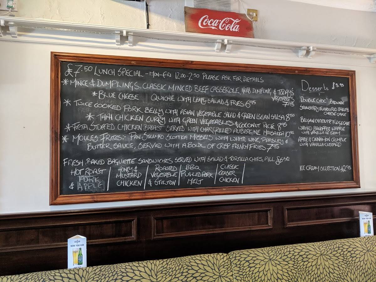 Menu at The Milbourne Arms pub & bar, Whitley Bay