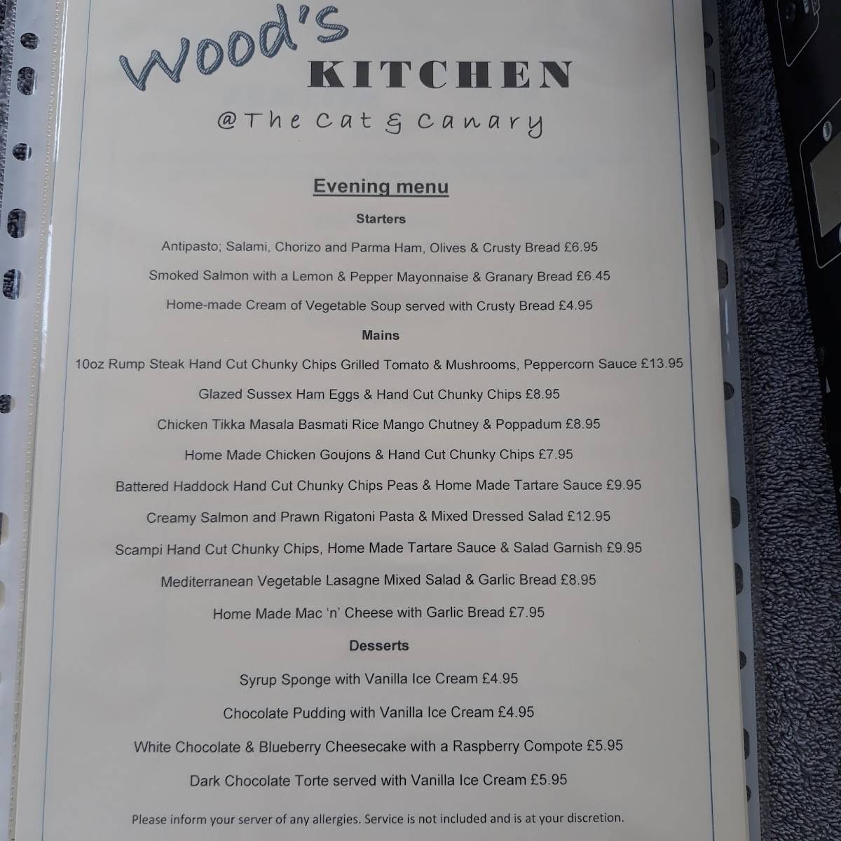 Menu at The Old Railway pub & bar, Henfield