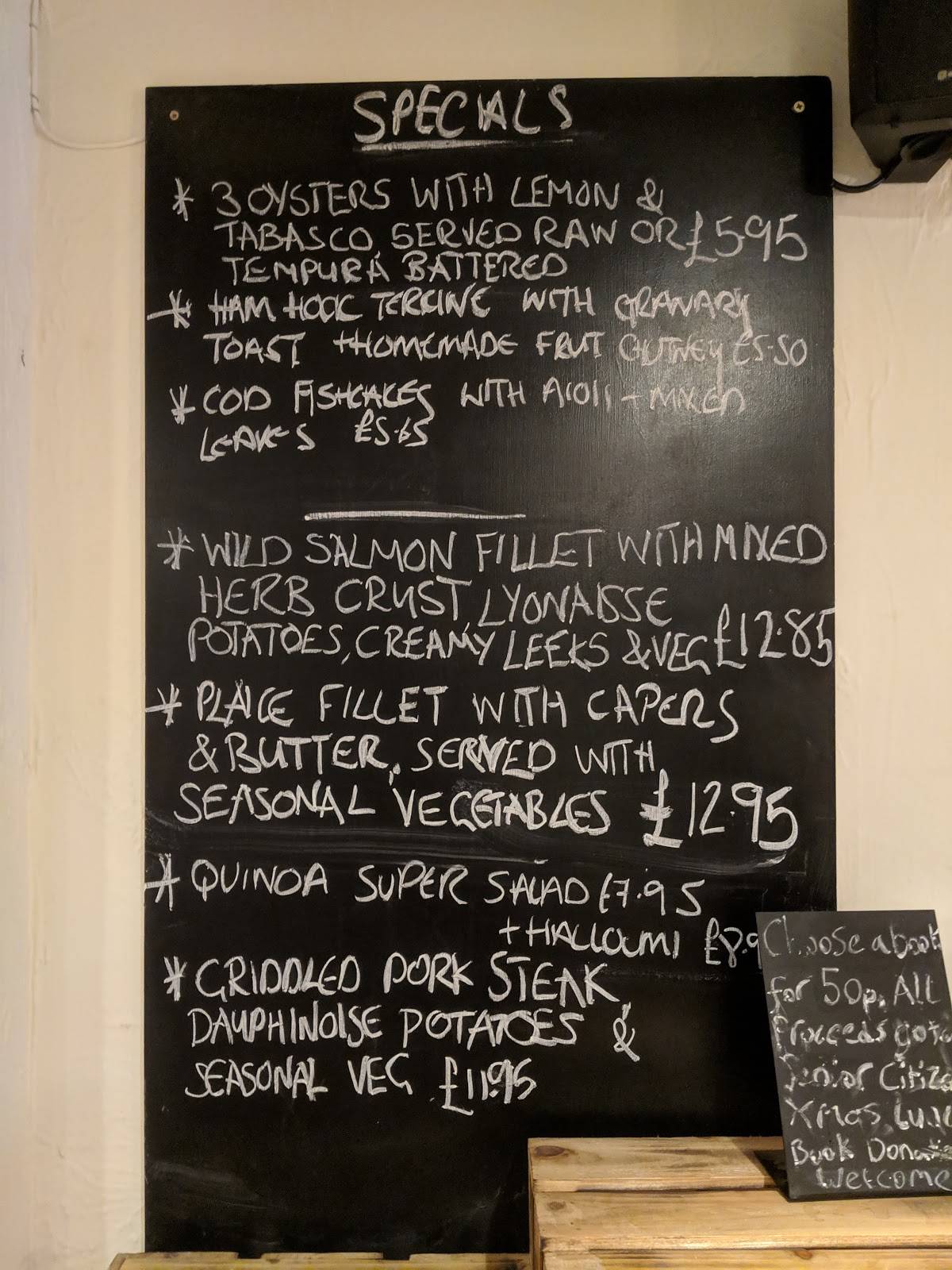 Menu at The Shoulder of Mutton pub & bar, Blofield