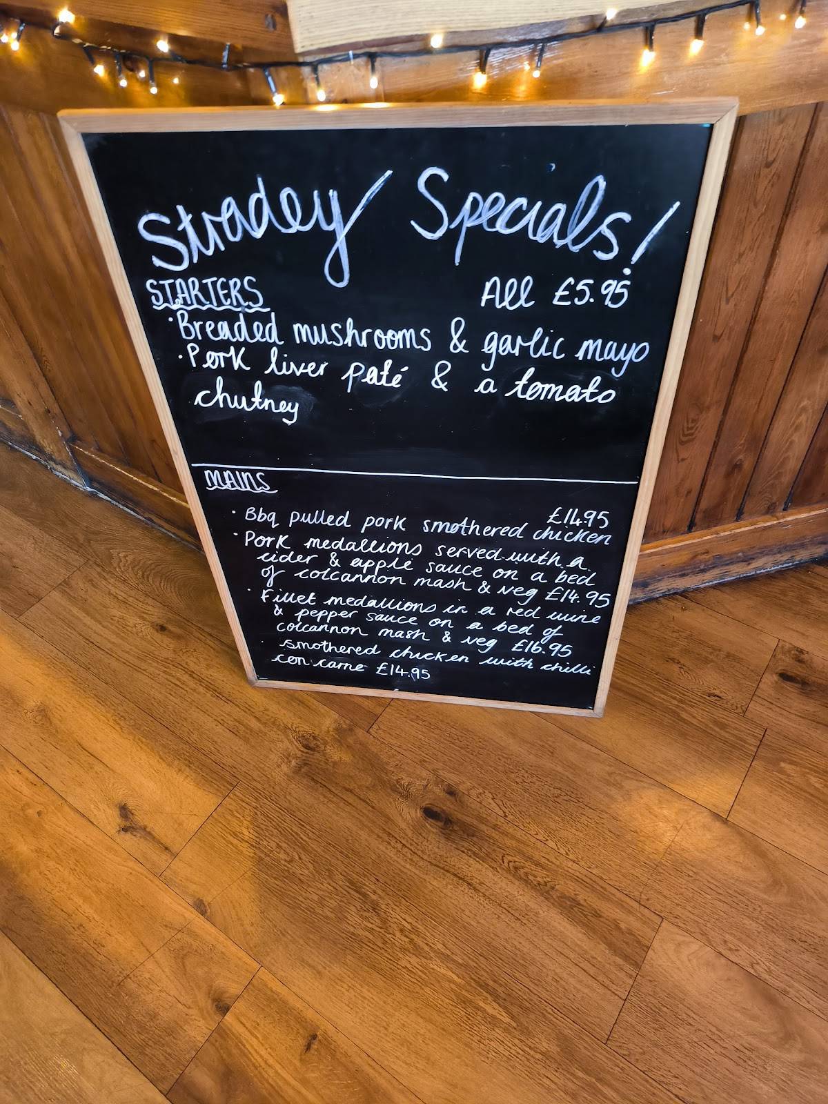 Menu at The Stradey Arms pub & bar, Llanelli