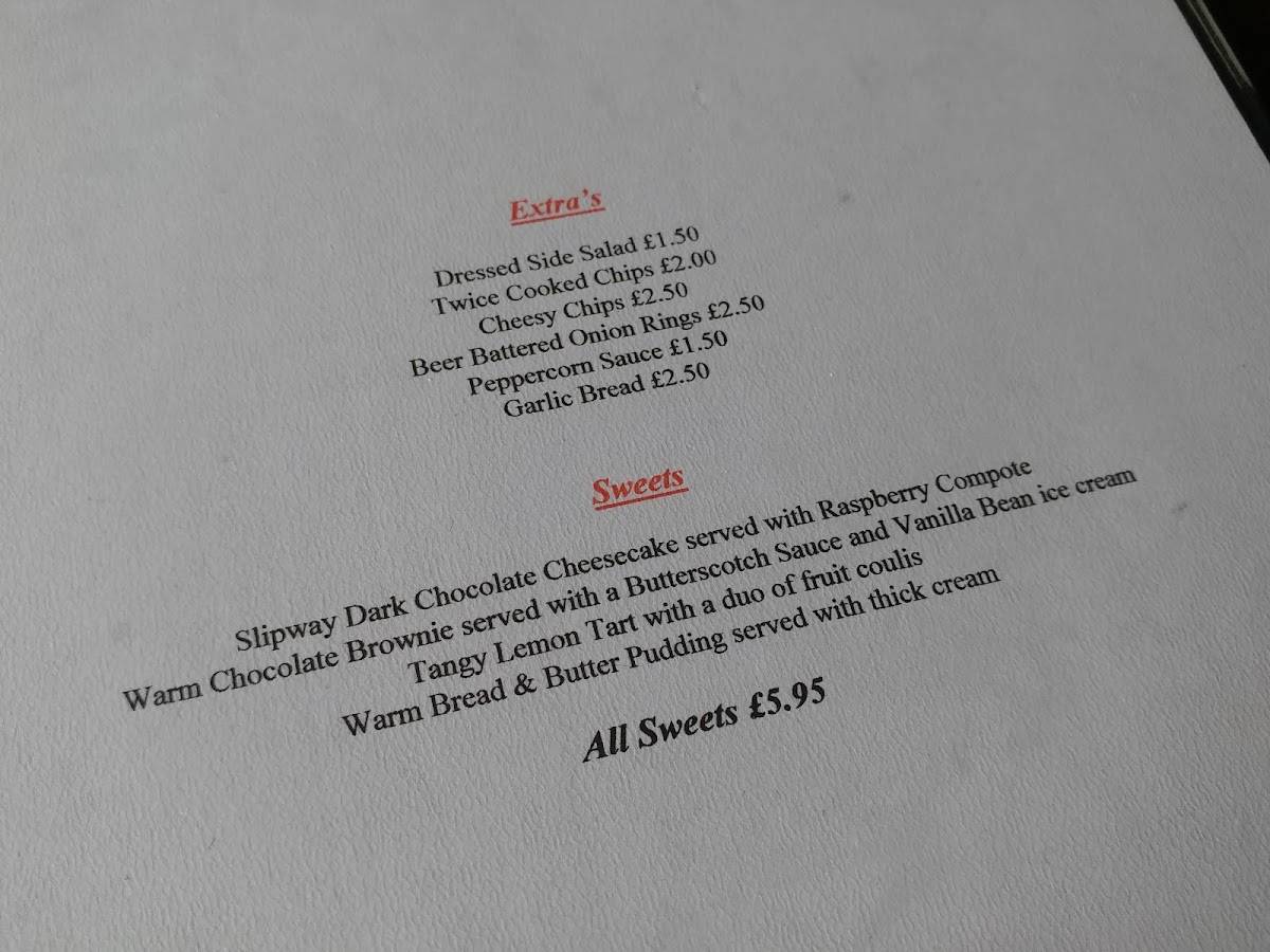 Menu at The Victorian Slipway pub & bar, Tywyn