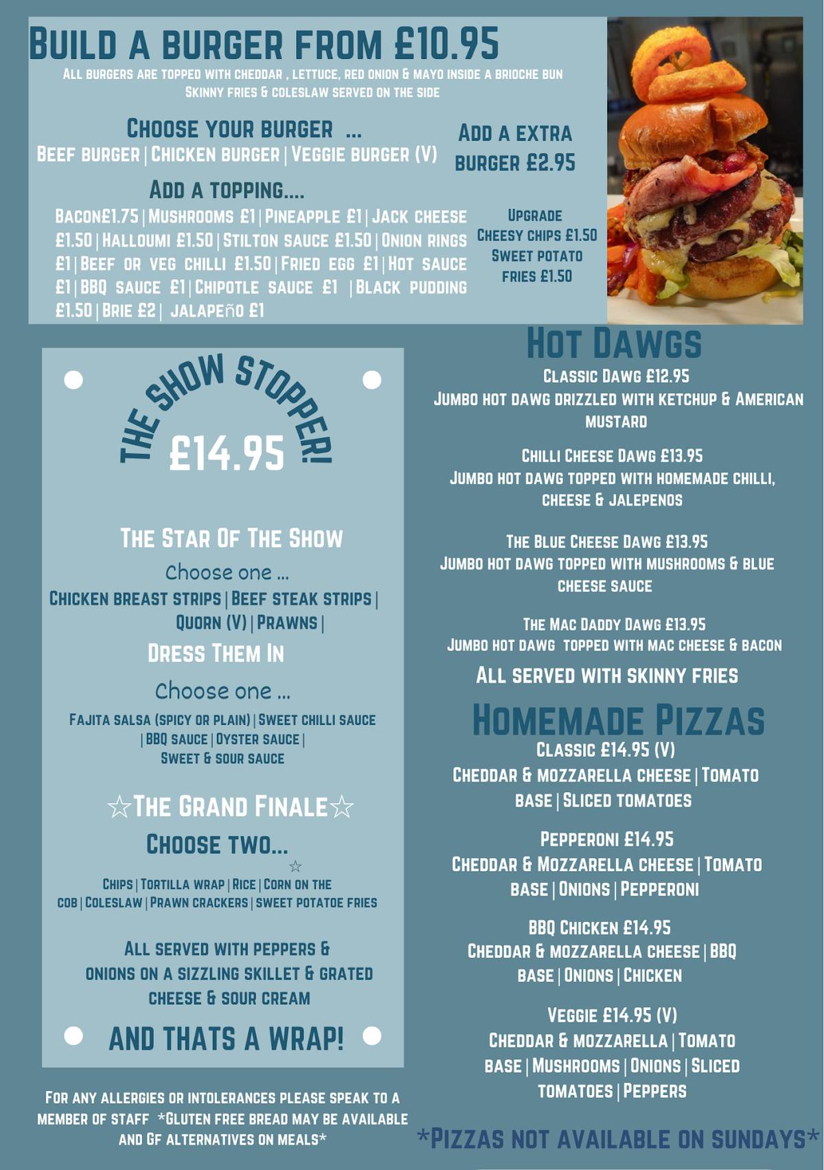Menu at The Wye Inn Pub & Restaurant, Hereford, Holme Lacy Rd