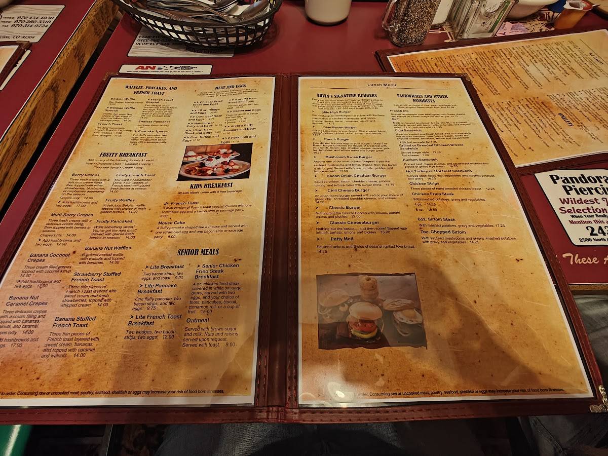 Menu at Pufferbelly Station Restaurant, Grand Junction