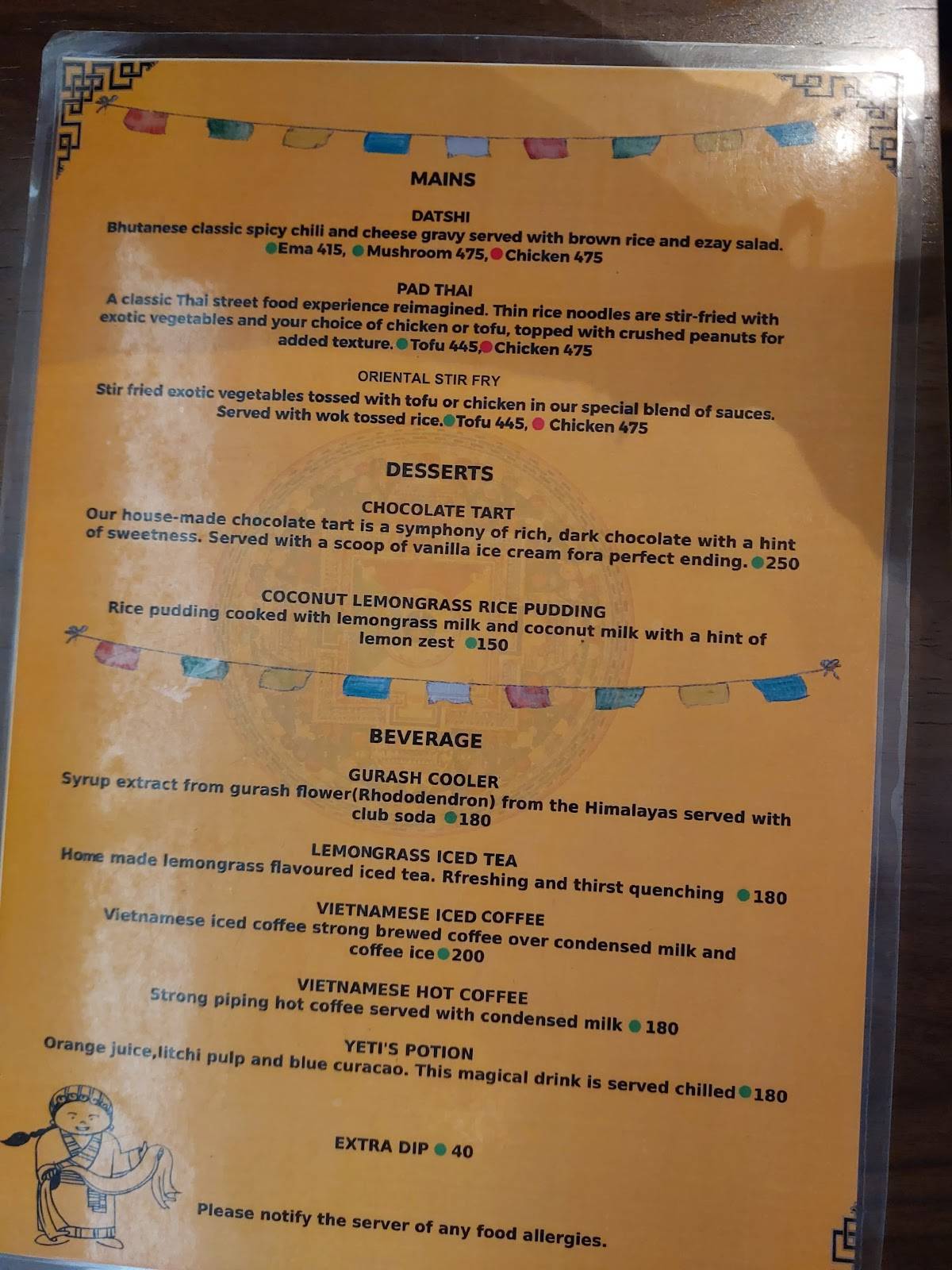 Menu at YETI AND THE MONK - Khadki, Pune, Shop no.2 & 3