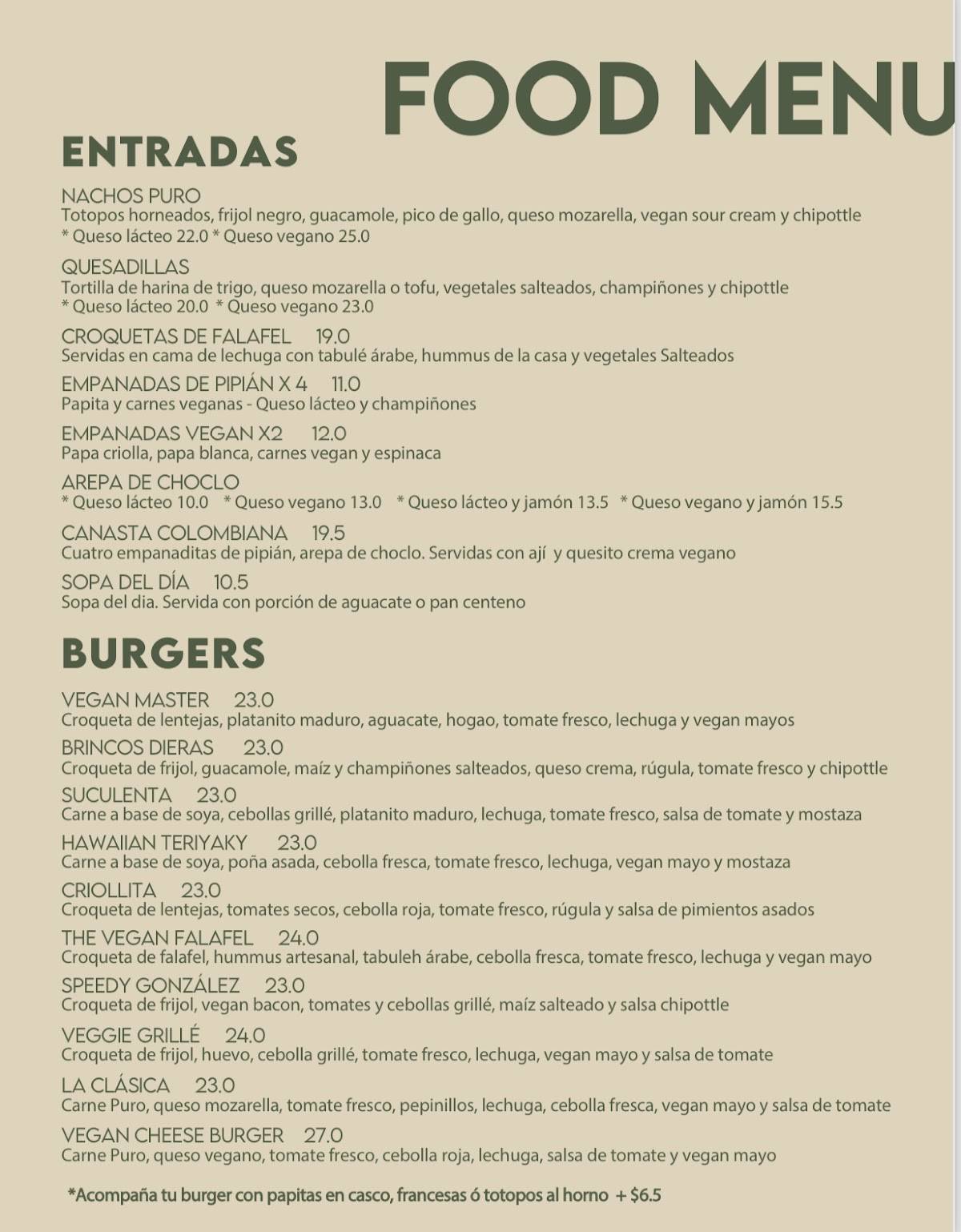 Carta del restaurante Puro Zumo, Bogotá, Cl. 140 #13-40