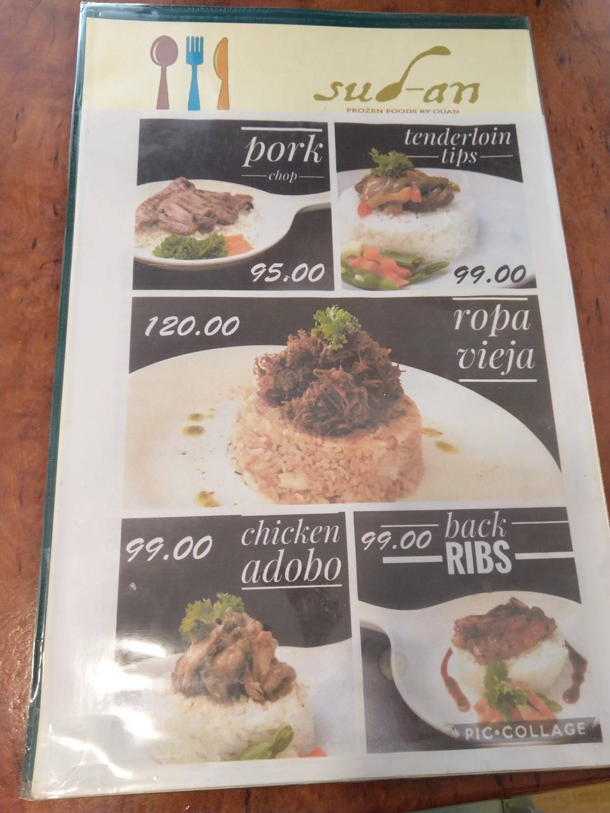 Menu at Quan restaurant, La Carlota City
