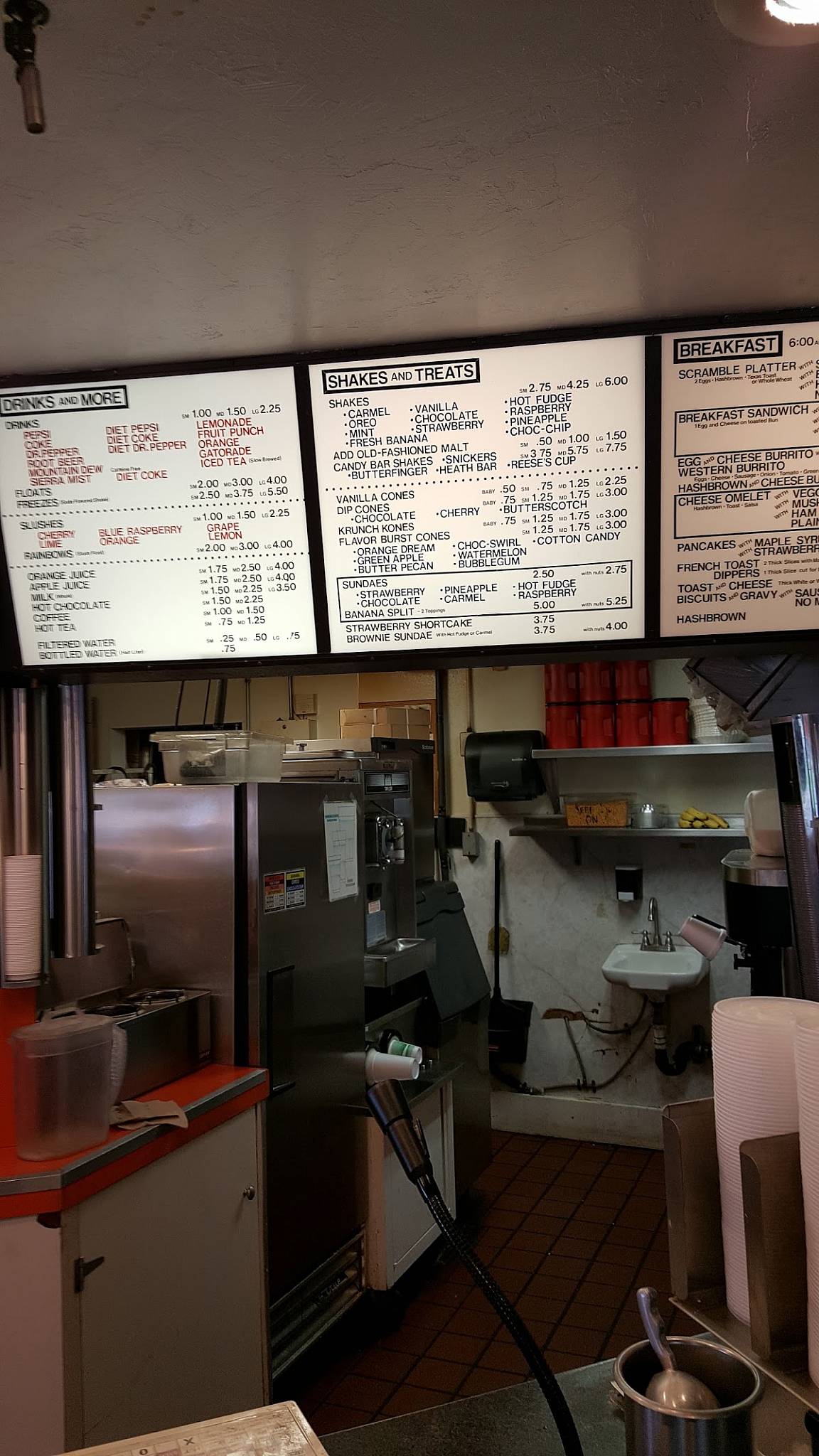 Menu at R D's Drive-In restaurant, Page