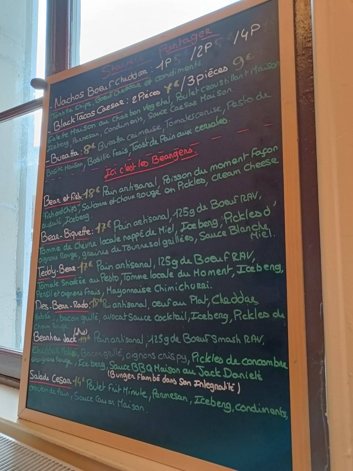 Menu at RED BEAR N’ BURGER ᙅᖾᥲຕρɩoᥒ ᑯᥱ ᖴɾᥲᥒᥴᥱ ᑯᥙ ᑲᥙɾɠᥱɾ restaurant ...
