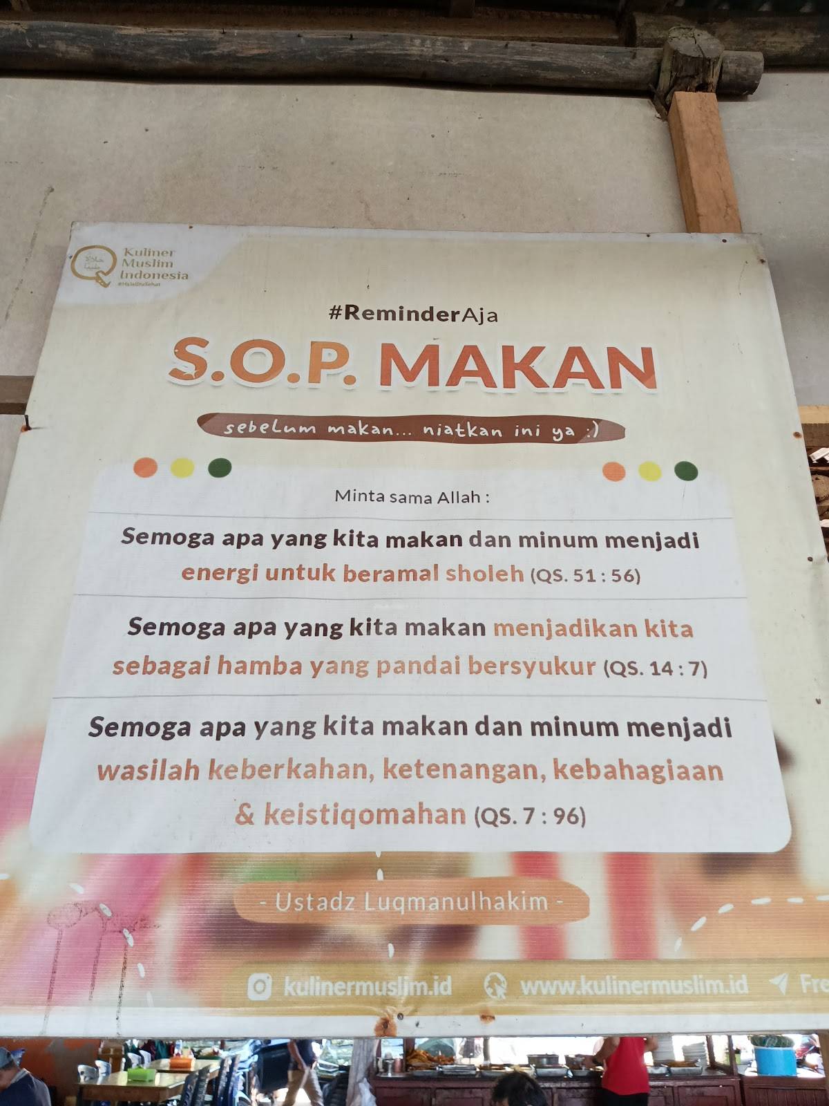 Menu at RM. Pondok Mutiara restaurant, Indonesia