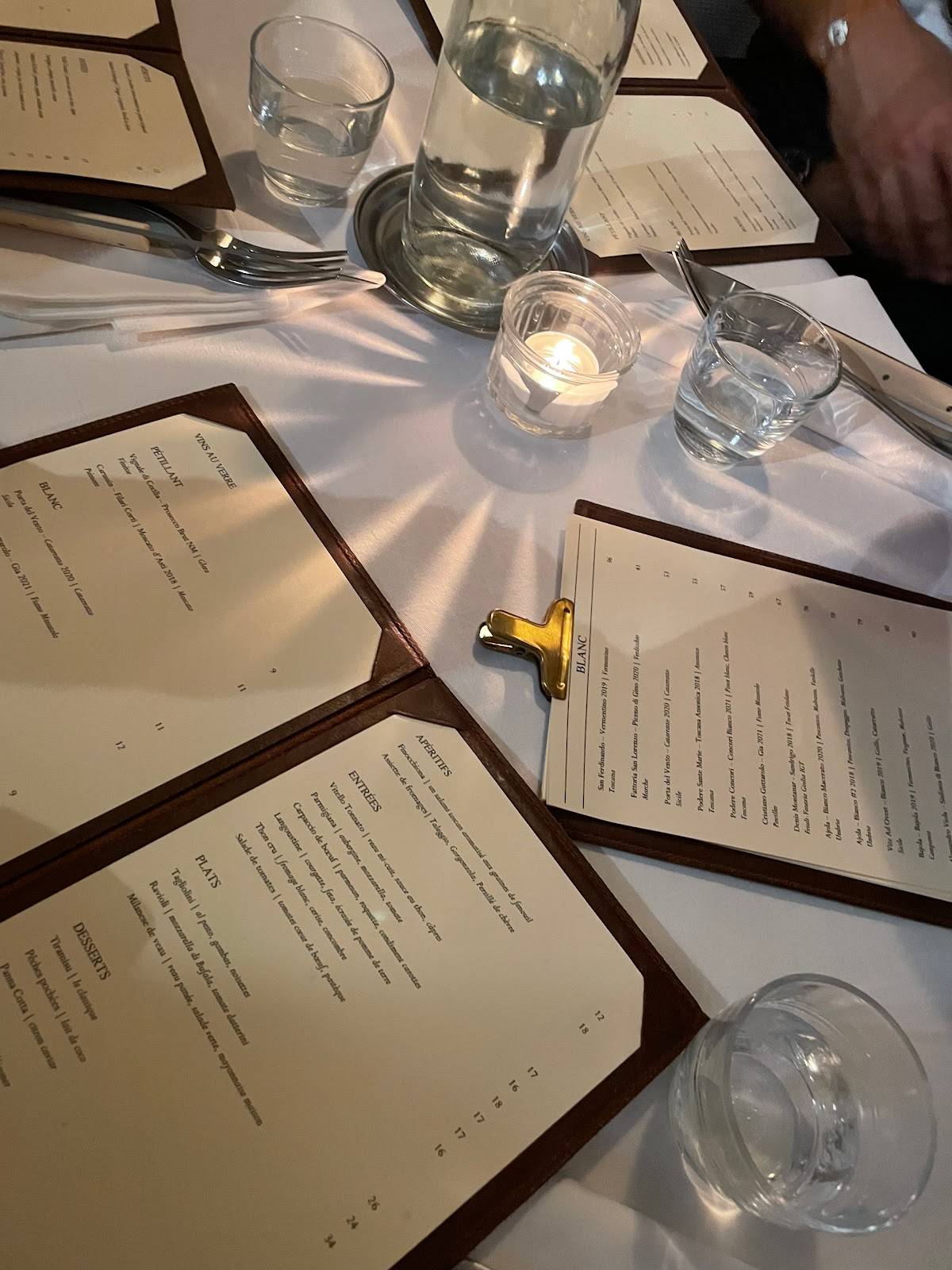 Menu at Racines restaurant, Paris, 8 Pass. des Panoramas