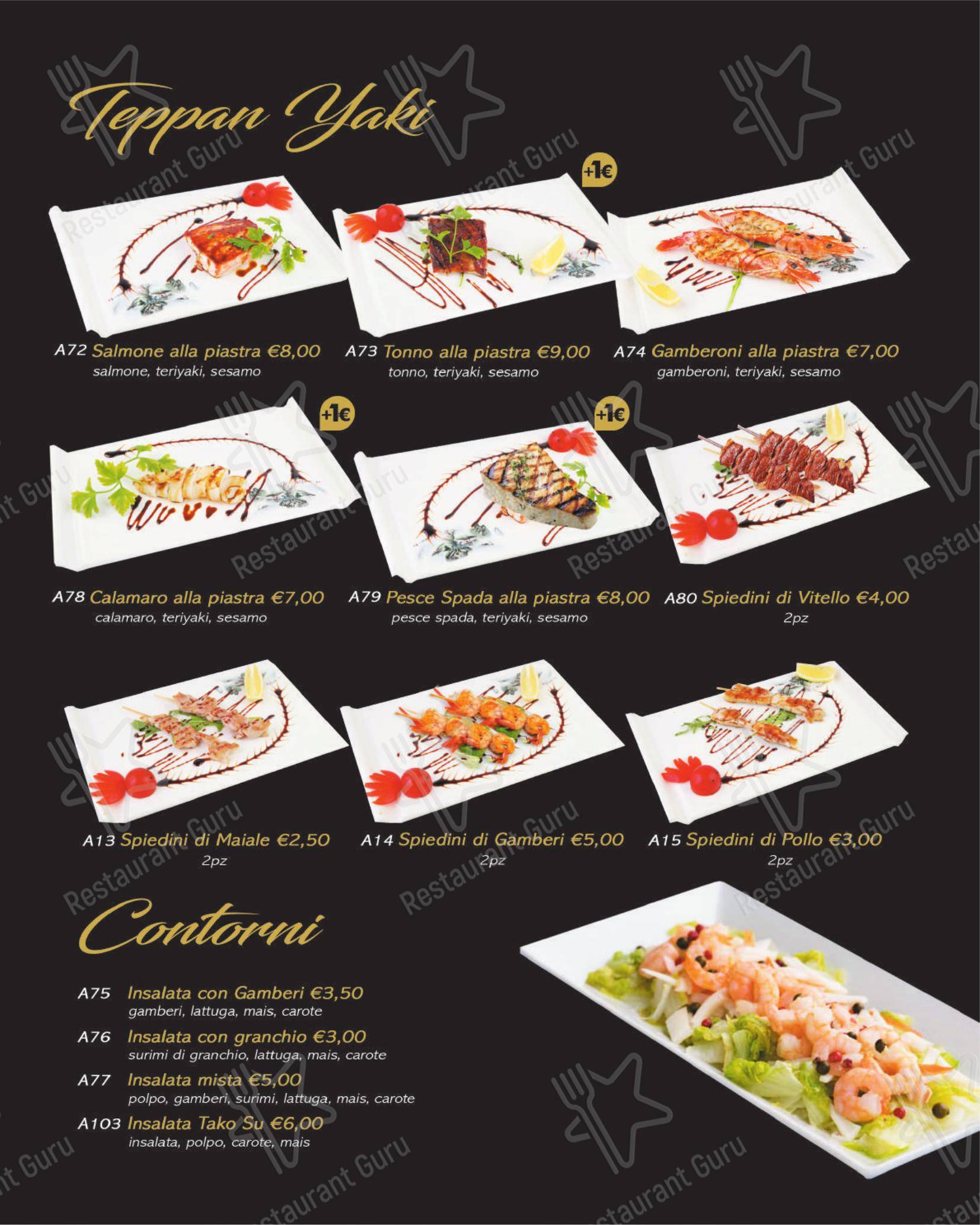 Menu da Yuki Sushi Ragusa ristorante, Ragusa, Viale delle Americhe