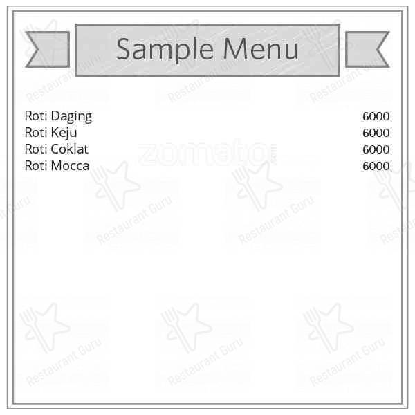 Menu at Rama Bakery & Coffee, East Jakarta, Mall Klender