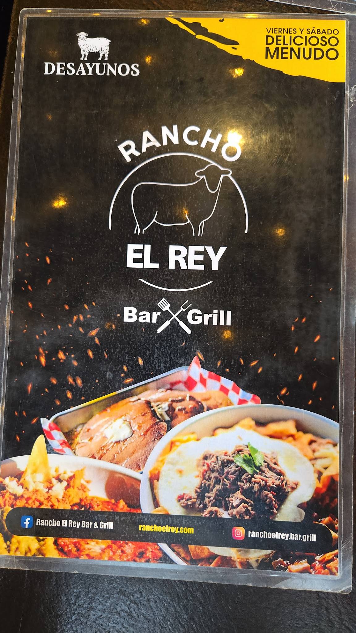 Menu at Rancho el Rey Bar & Grill, Piedras Negras