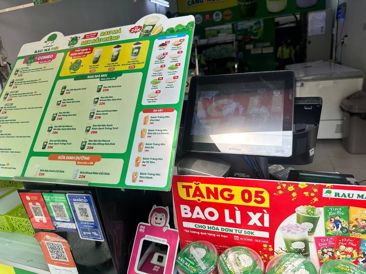 Menu at Rau Má Mix - Hai Bà Trưng, Ho Chi Minh City