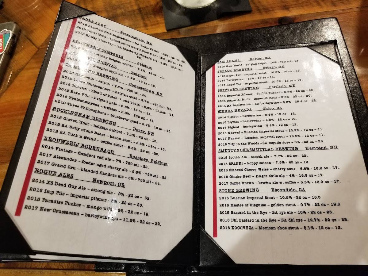 Menu at Tuckaway Tavern and Butchery steakhouse, Raymond