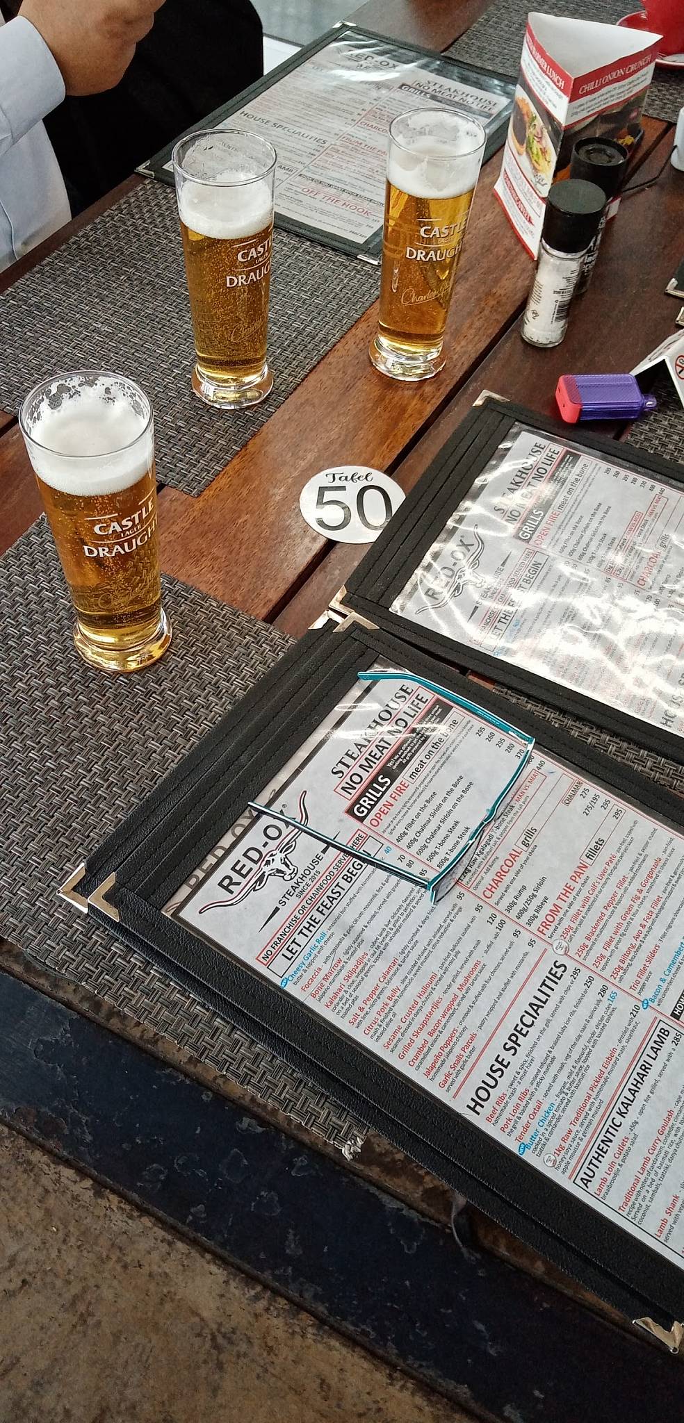 Menu at Red Ox Steakhouse, Upington