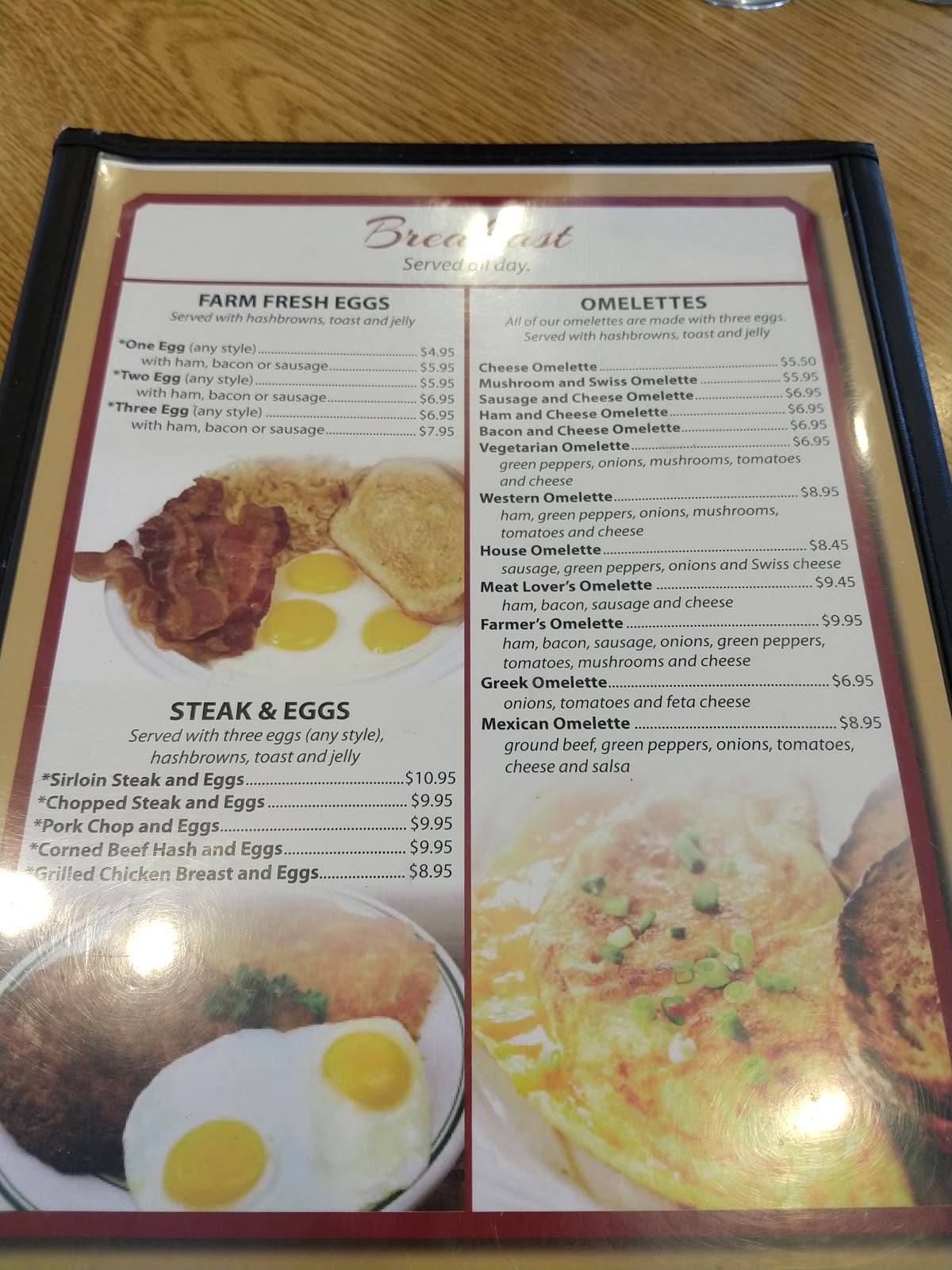 Menu at Red Roof Diner restaurant, Peosta