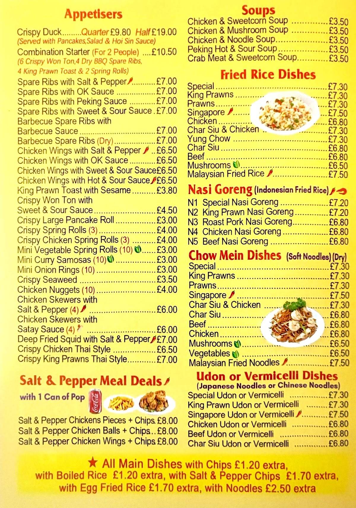 Menu at Red Seasons Chinese Takeaway fast food, Wakefield