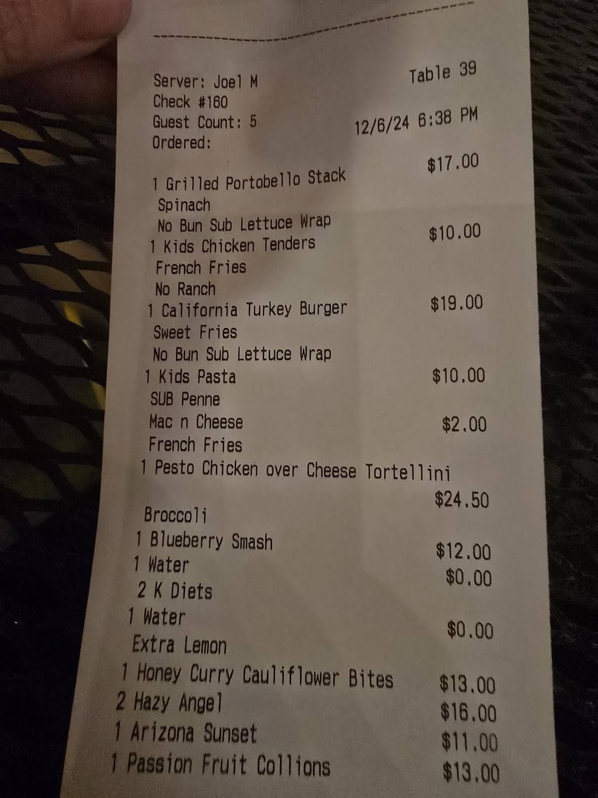 Menu at Red White and Brew pub & bar, Prescott