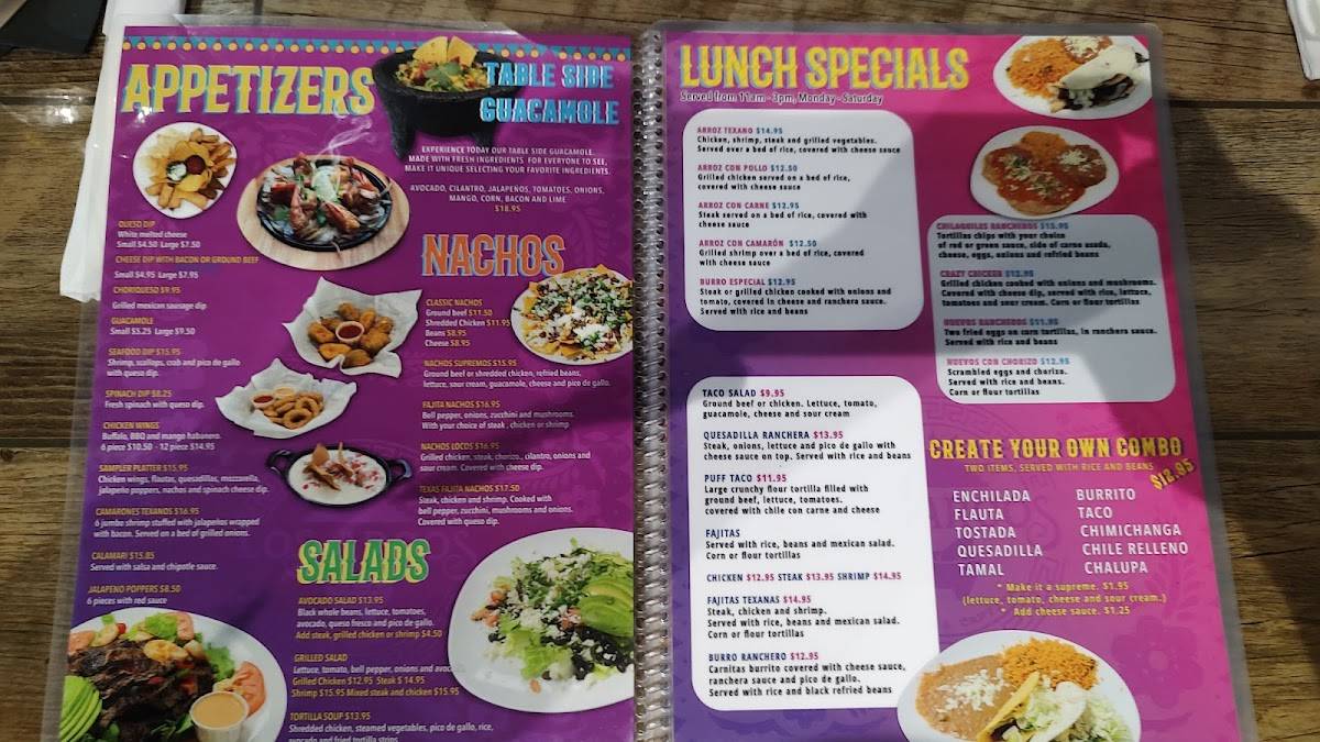 Menu at Rancho Loco Grill & Bar, Red Wing
