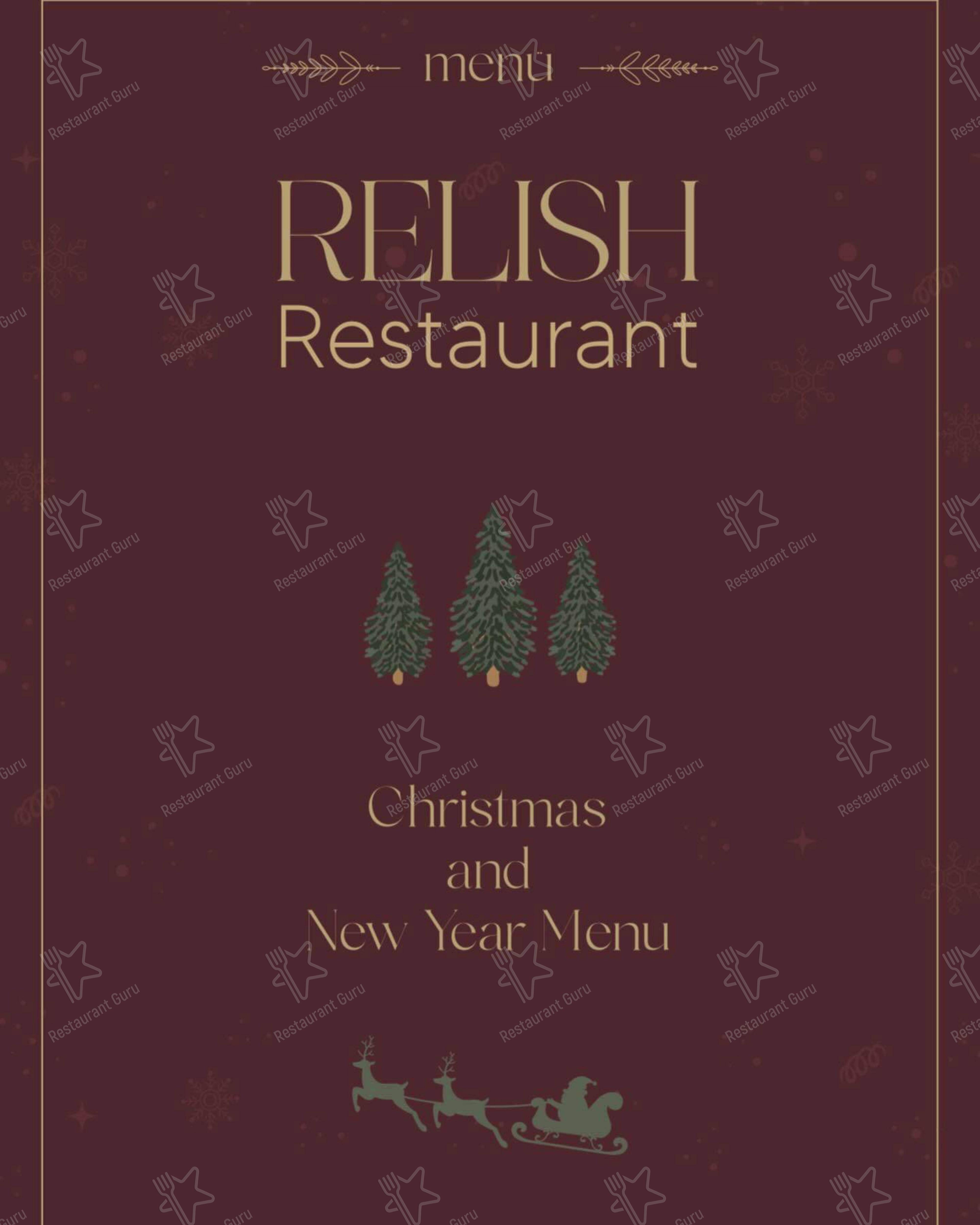 Menu at Relish Turkish Restaurant, Uckfield