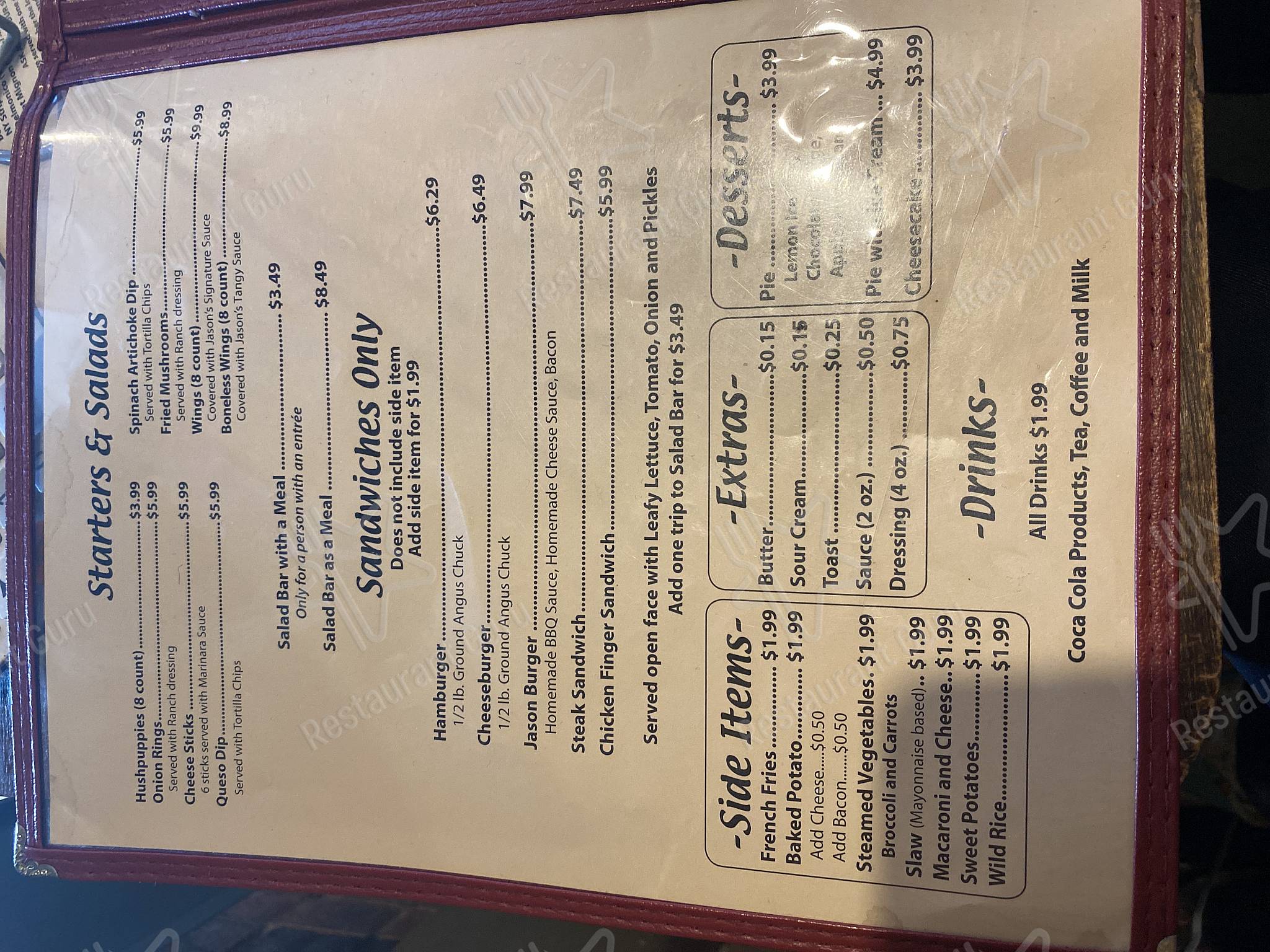 Menu at 43 Grill restaurant, Russellville