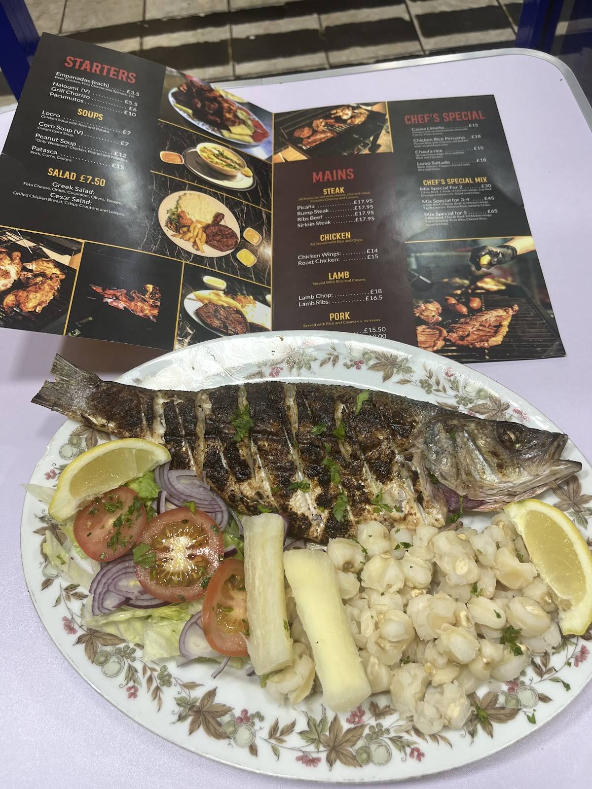 Menu at ANTHONY’S GRILL LTD restaurant, London