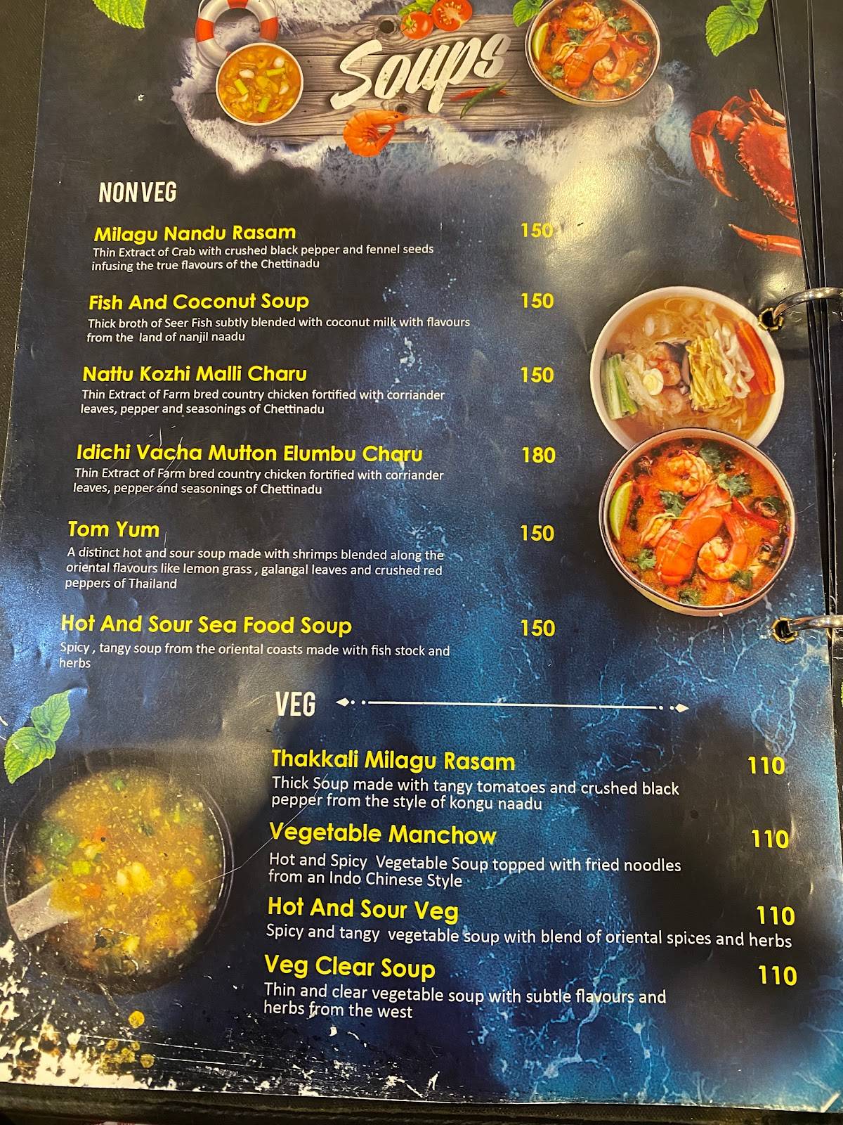 Menu at Aazhi Seafood Restaurant, Chennai, 112