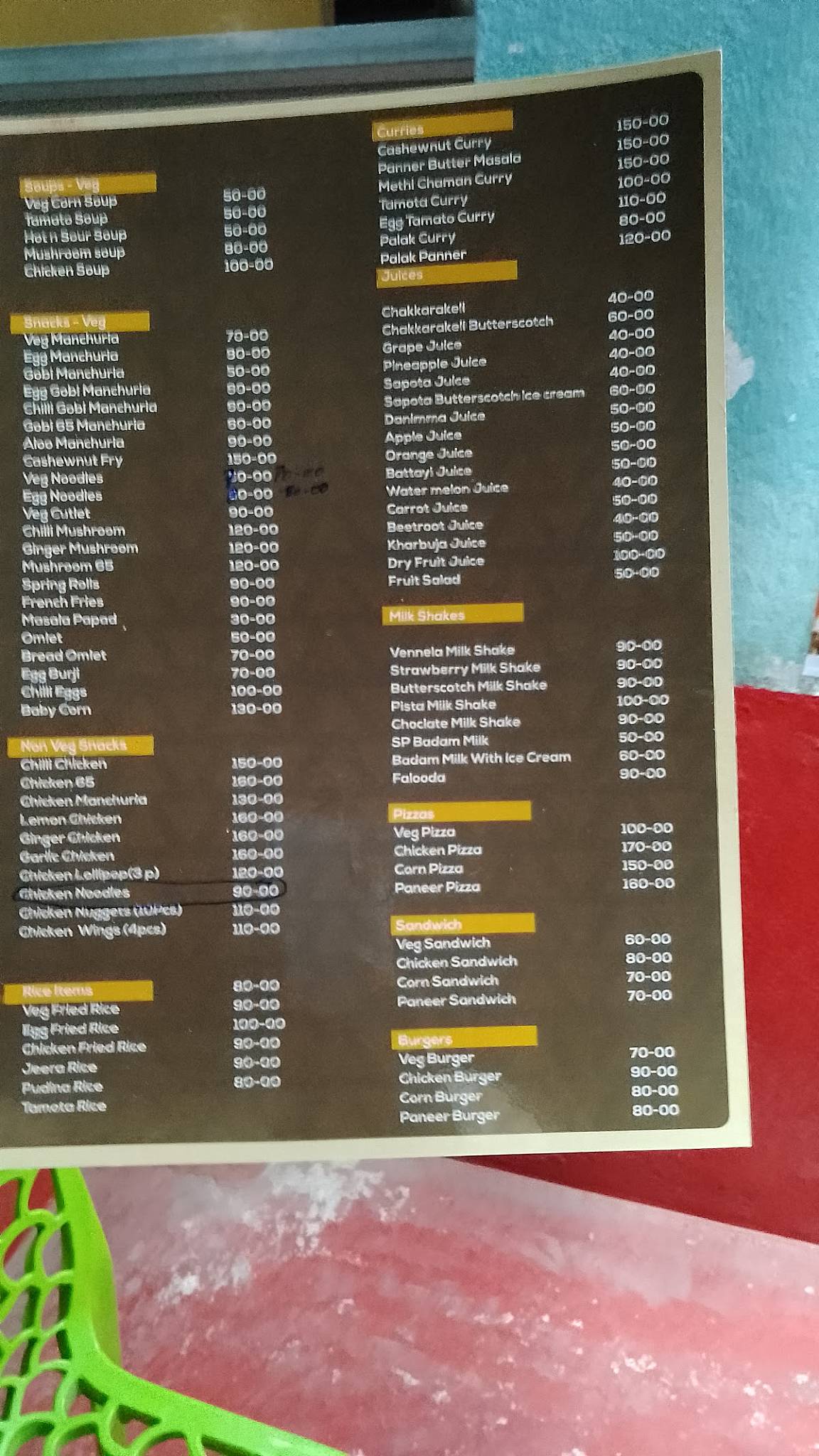 Menu at Akshaya Fast Foods, Chilakaluripet