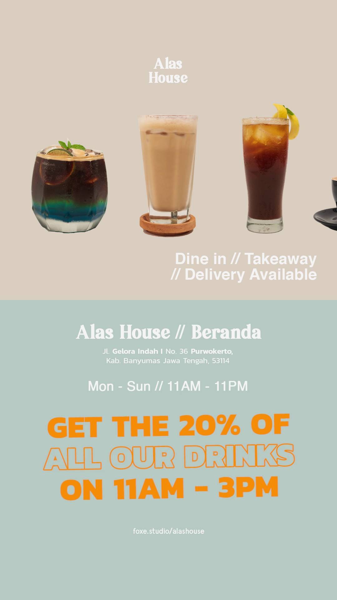 Carta del restaurante Alas House, Purwokerto