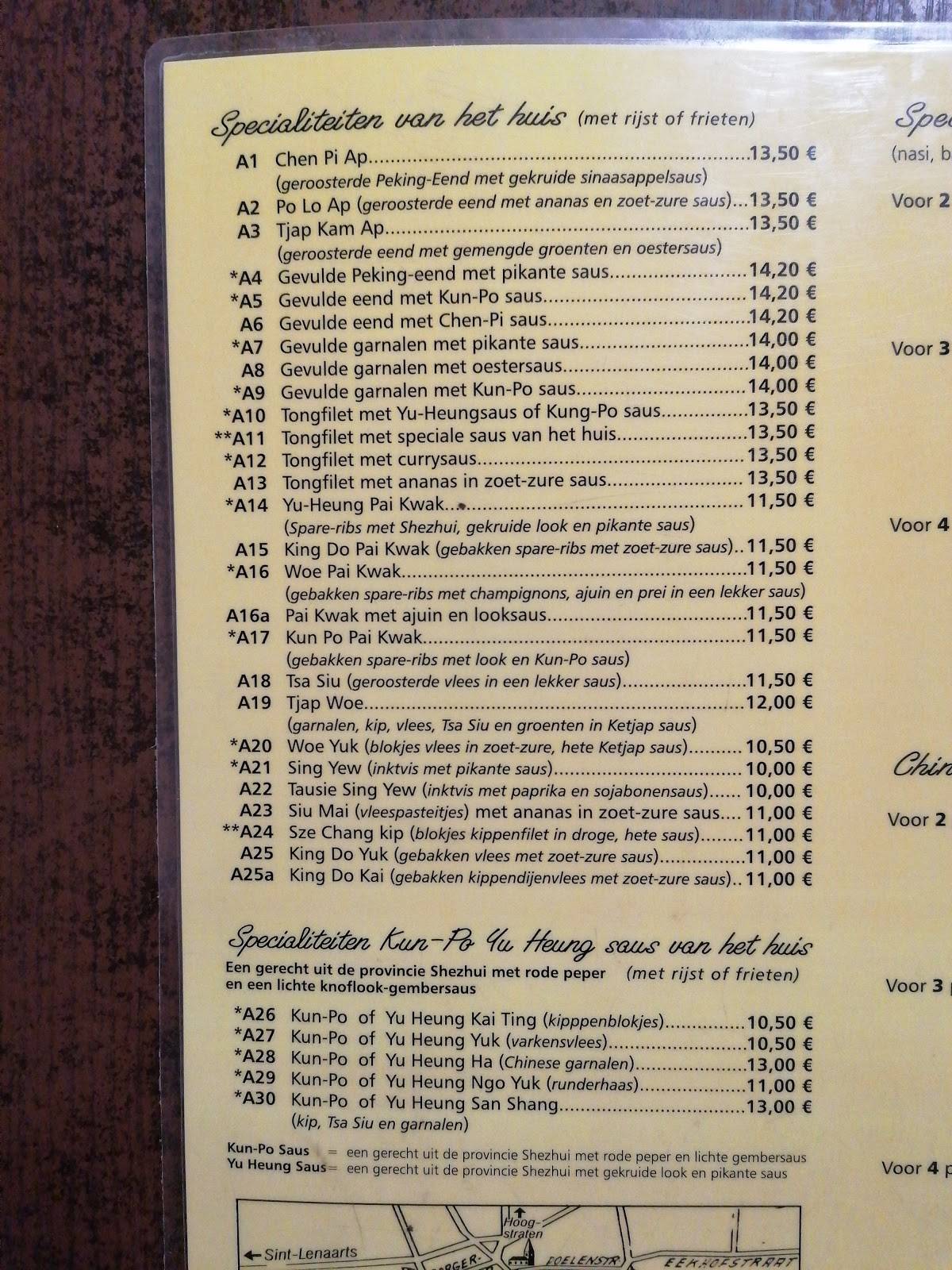 Menu au An Fong, Rijkevorsel