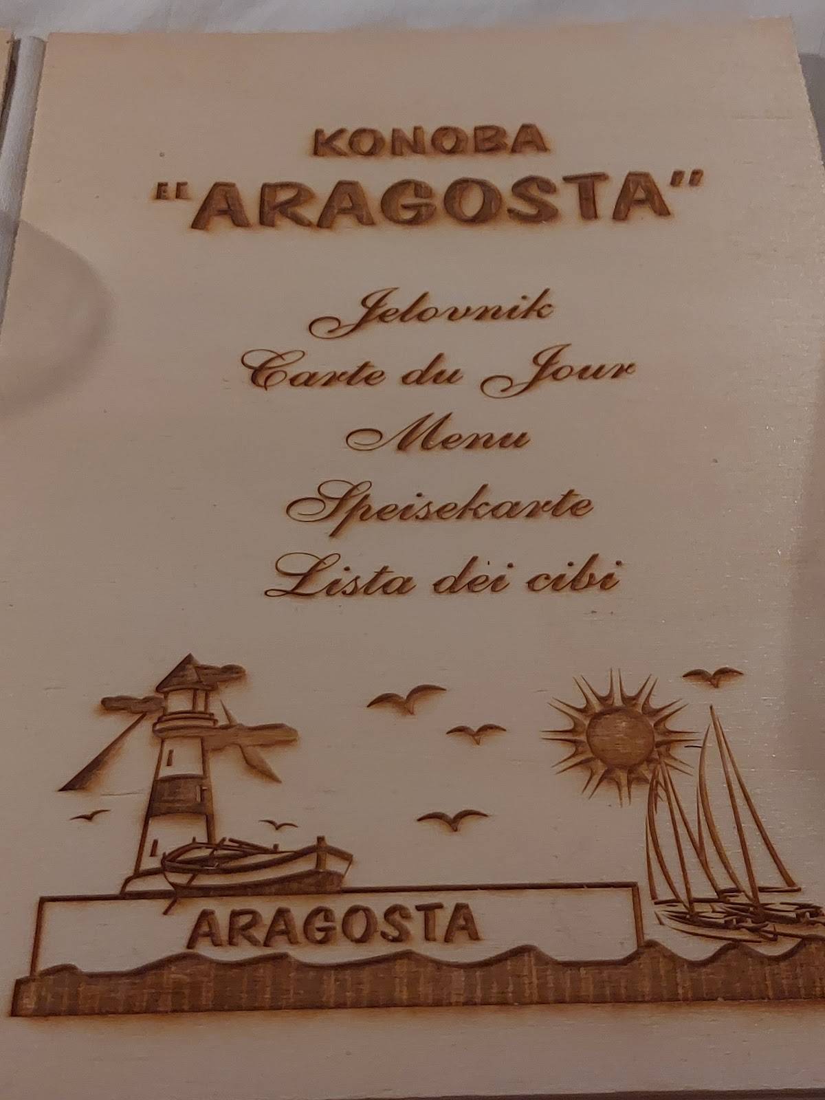 Carta de Restaurant Aragosta, Zaklopatica
