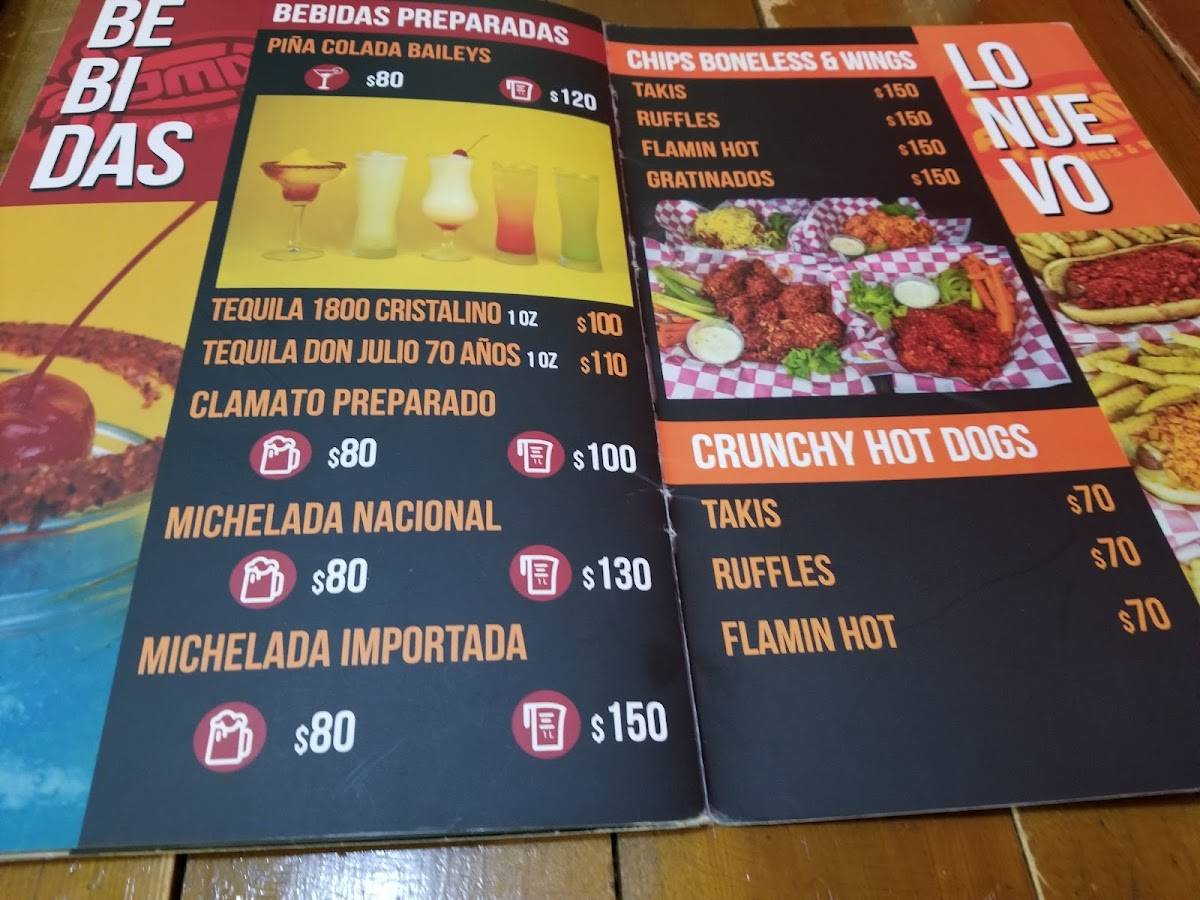 Carta del restaurante Atomix Wings & Grill, Reynosa