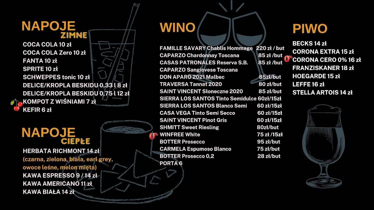 Menu at Bar Dominik, Starowa Góra