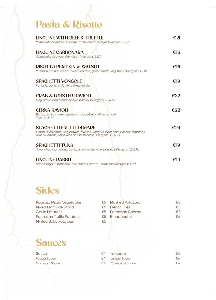 Menu at Barracuda Restaurant, Saint Julian's