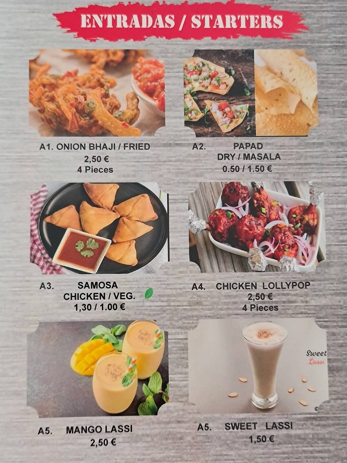 Carta del restaurante Bem Vindo resturante(Indian and Nepalese ...