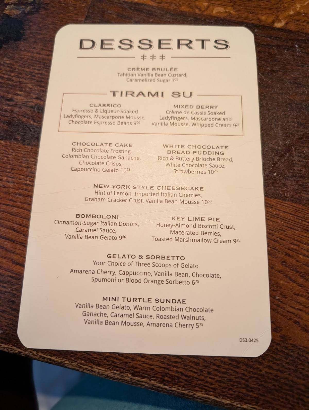 Menu at Biaggi's Ristorante Italiano restaurant, Perrysburg