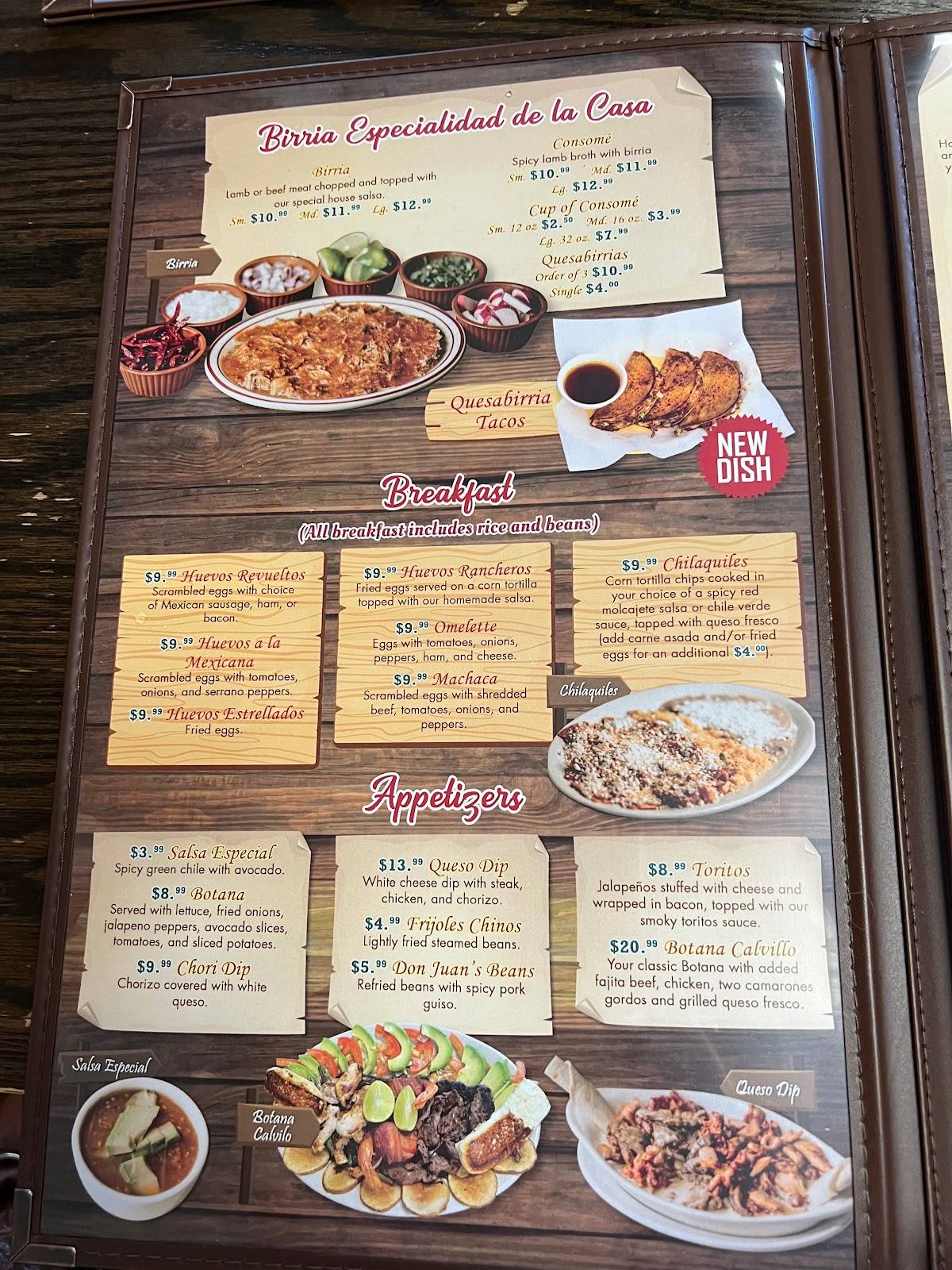 Menu at Birrieria Diaz restaurant, Bethany