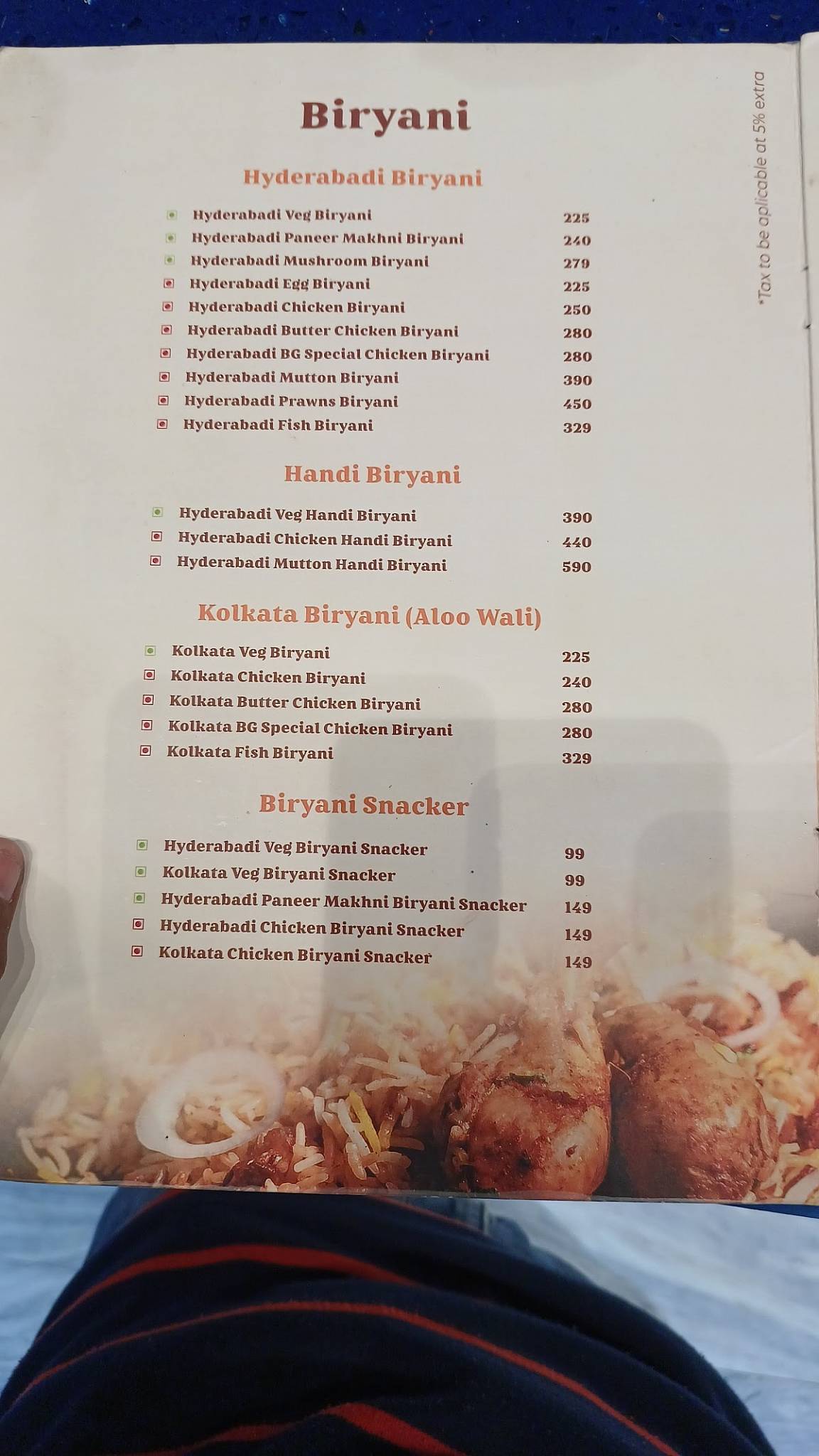 Menu at Biryani Grills, Patna, Rajmati Complex