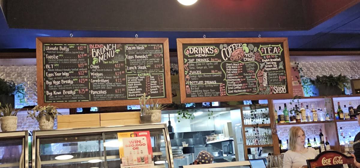 Menu at Blend Bar & Bistro, Upper Hutt