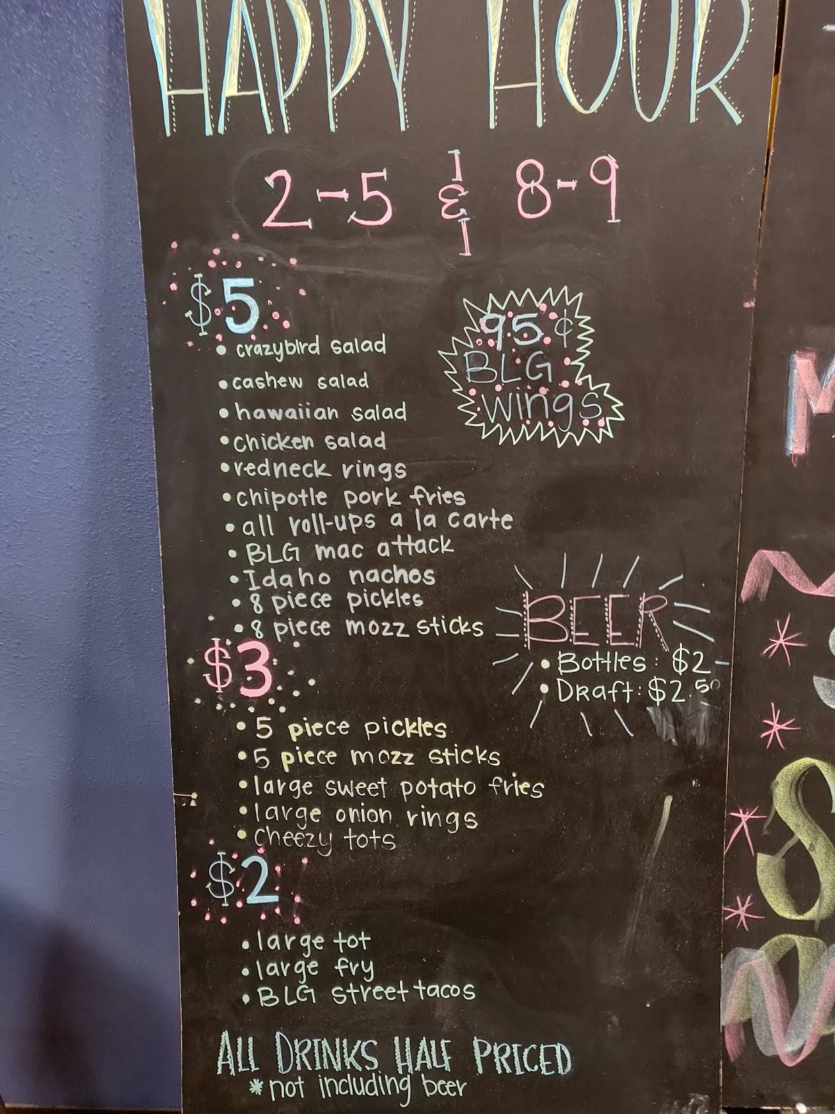 Menu at Burnt Lemon Grill restaurant, Twin Falls, Shoshone St E